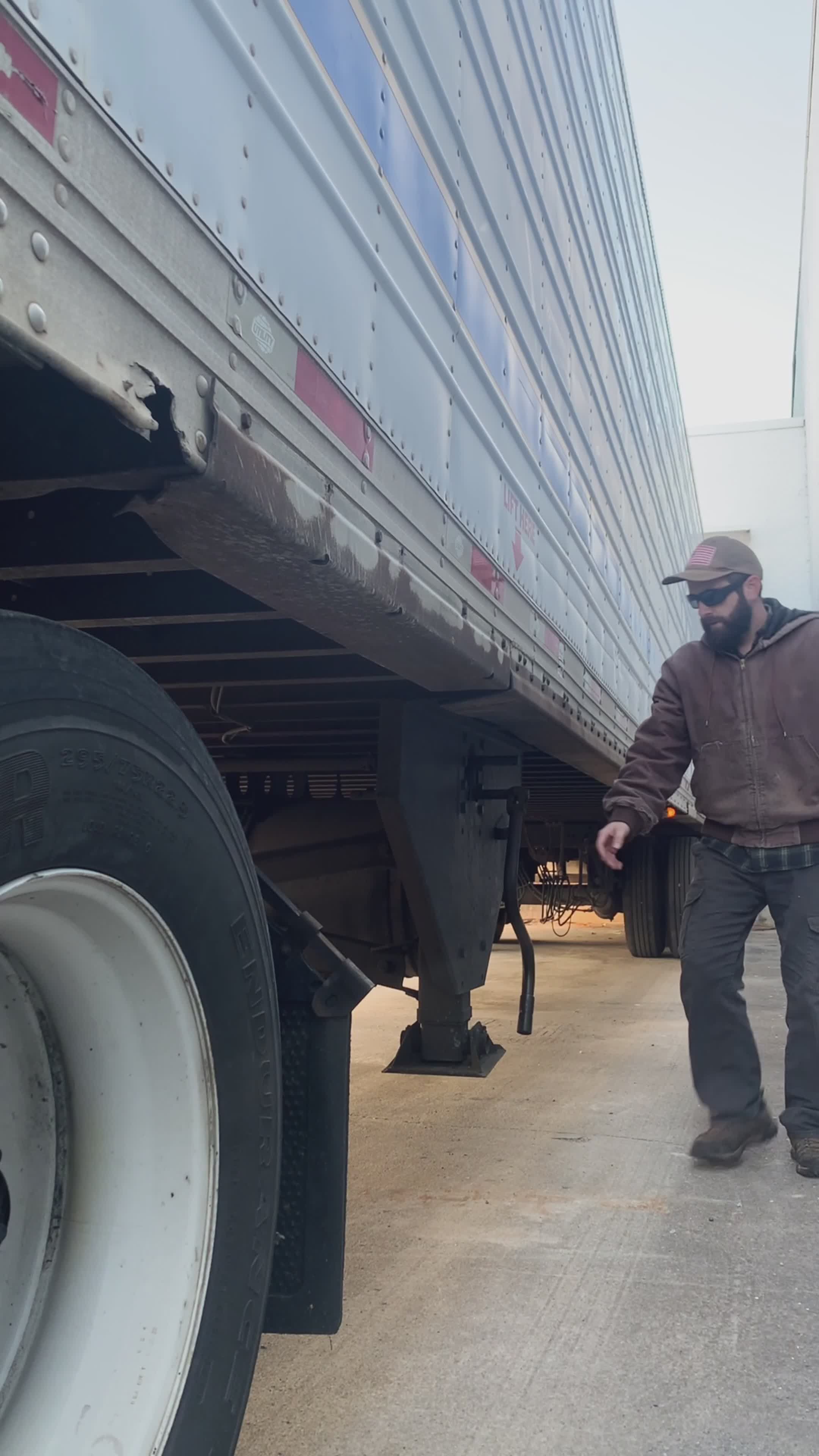 Industrial Worker Adjusting Semi Truck Trailer Free Stock Video Footage ...