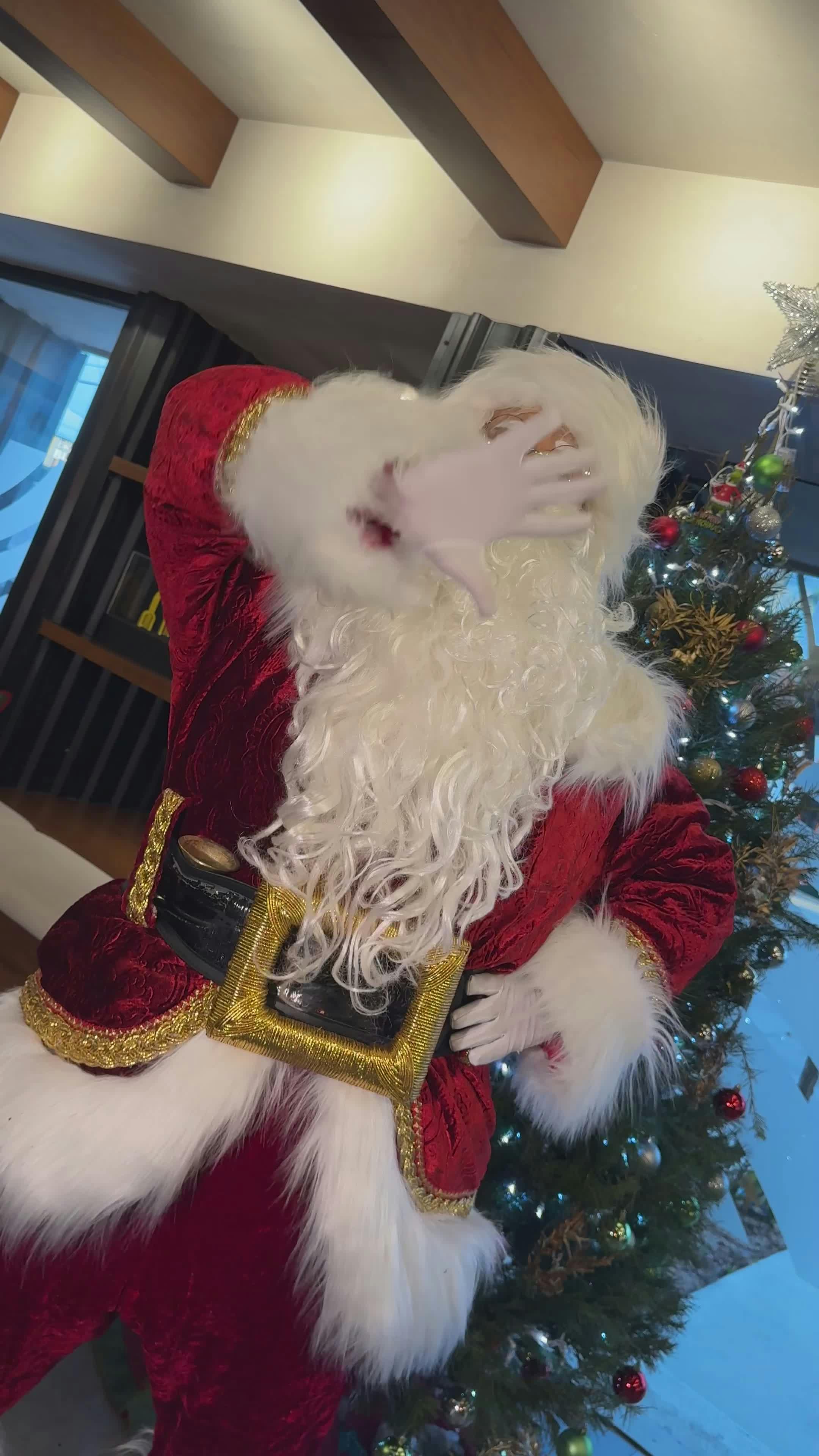 Santa Decorating Christmas Tree Indoors Free Stock Video Footage ...