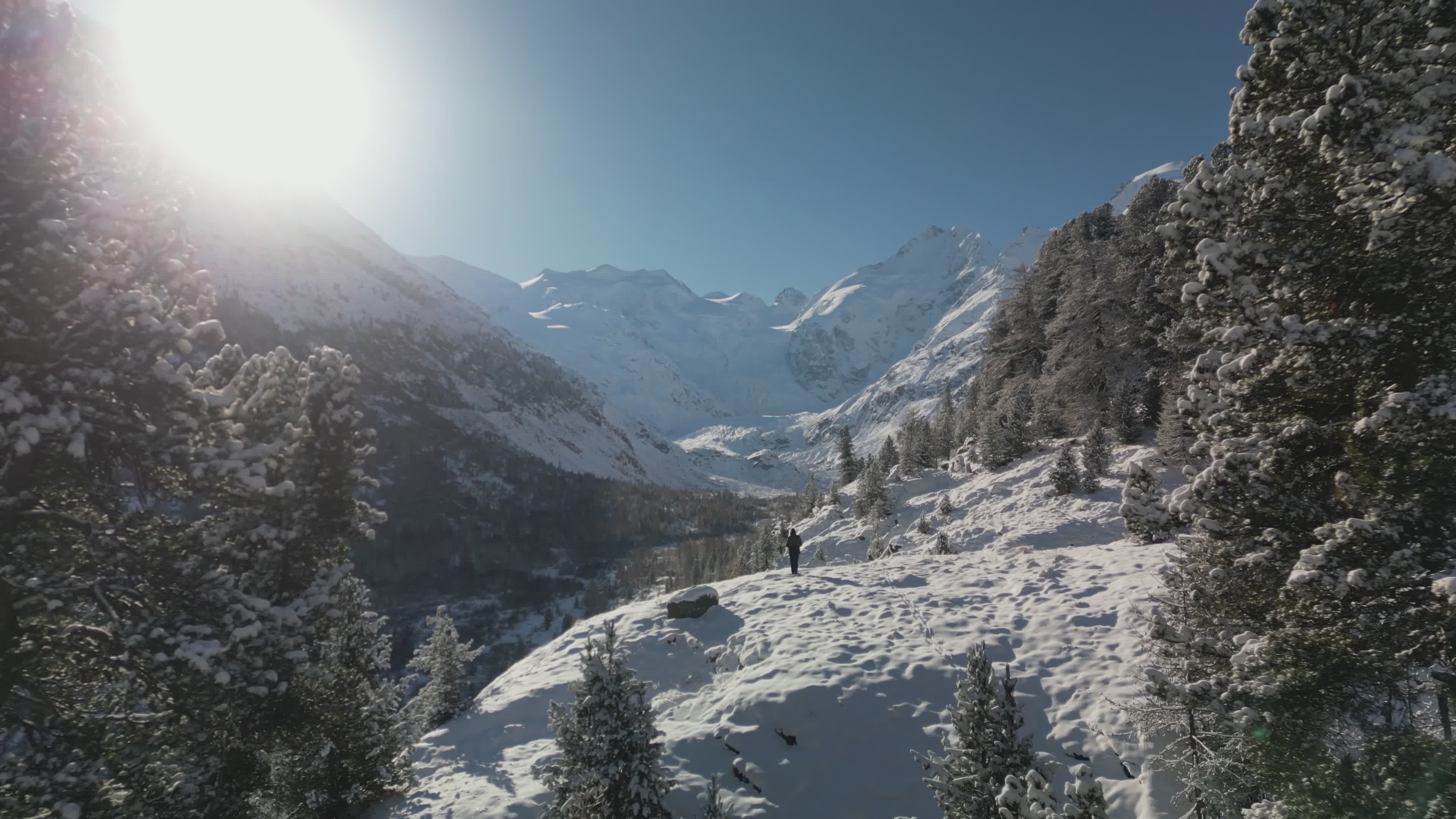 Majestic Alpine Winter Landscape in 4K Free Stock Video Footage ...