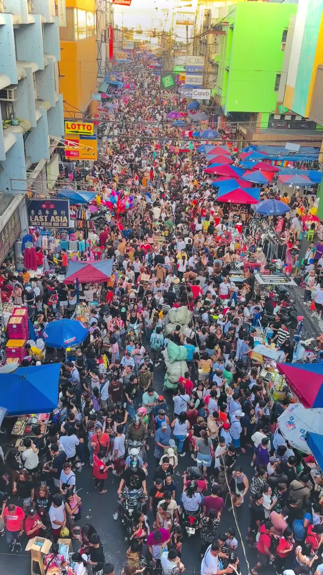 Vibrant Street Market Crowded with People Free Stock Video Footage ...