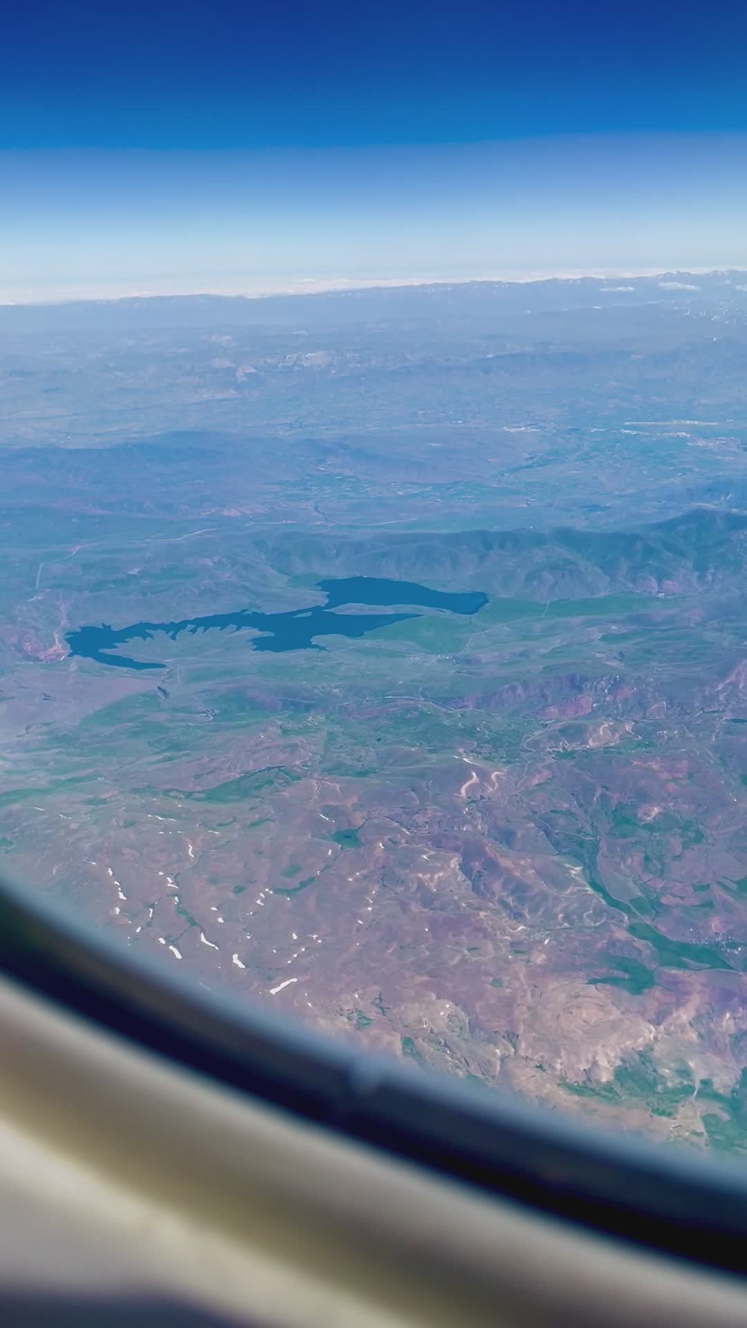 Scenic Aerial View of Landscape from Airplane Free Stock Video Footage ...