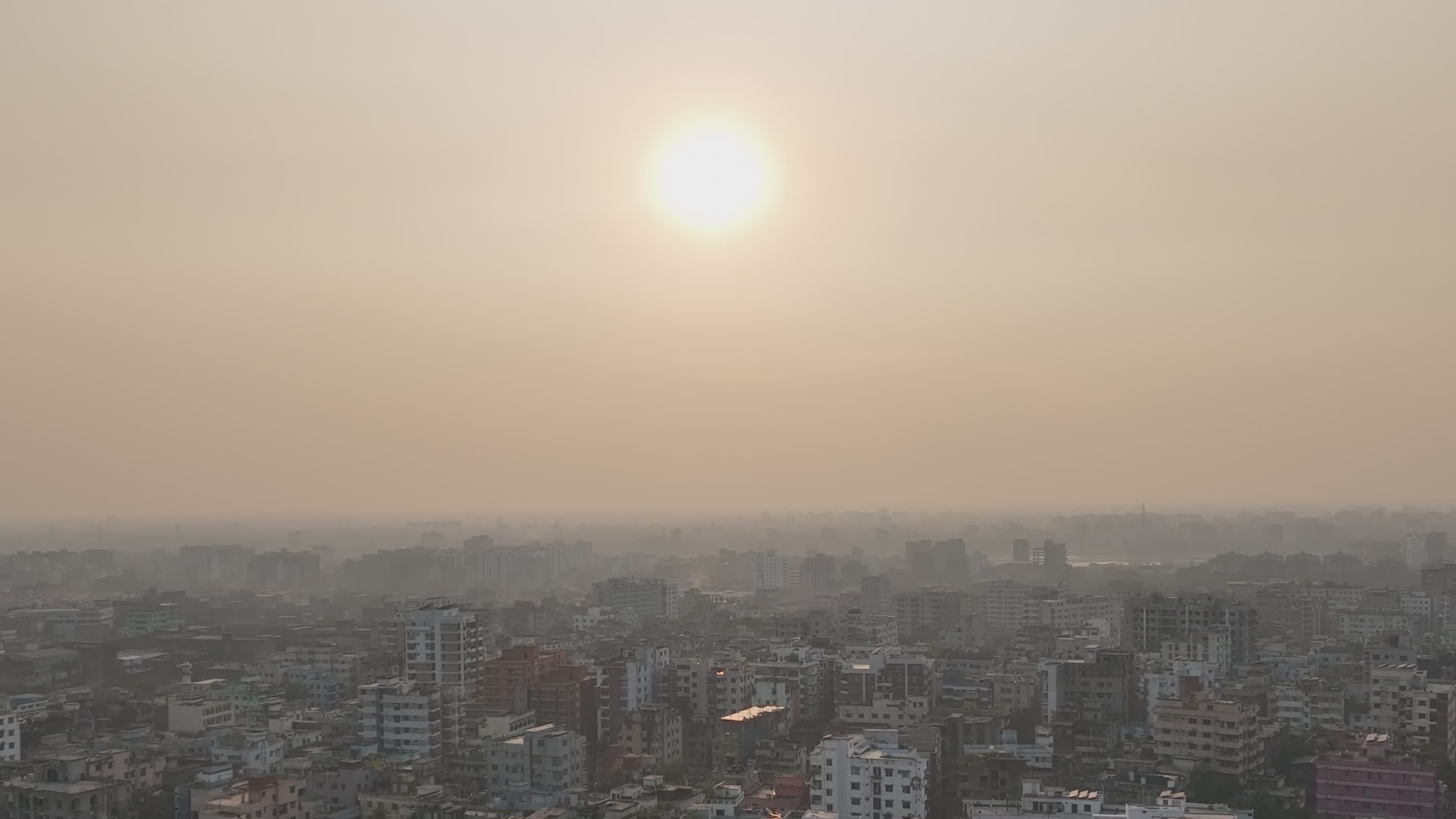 Stunning Aerial View of Dhaka at Sunset Free Stock Video Footage ...