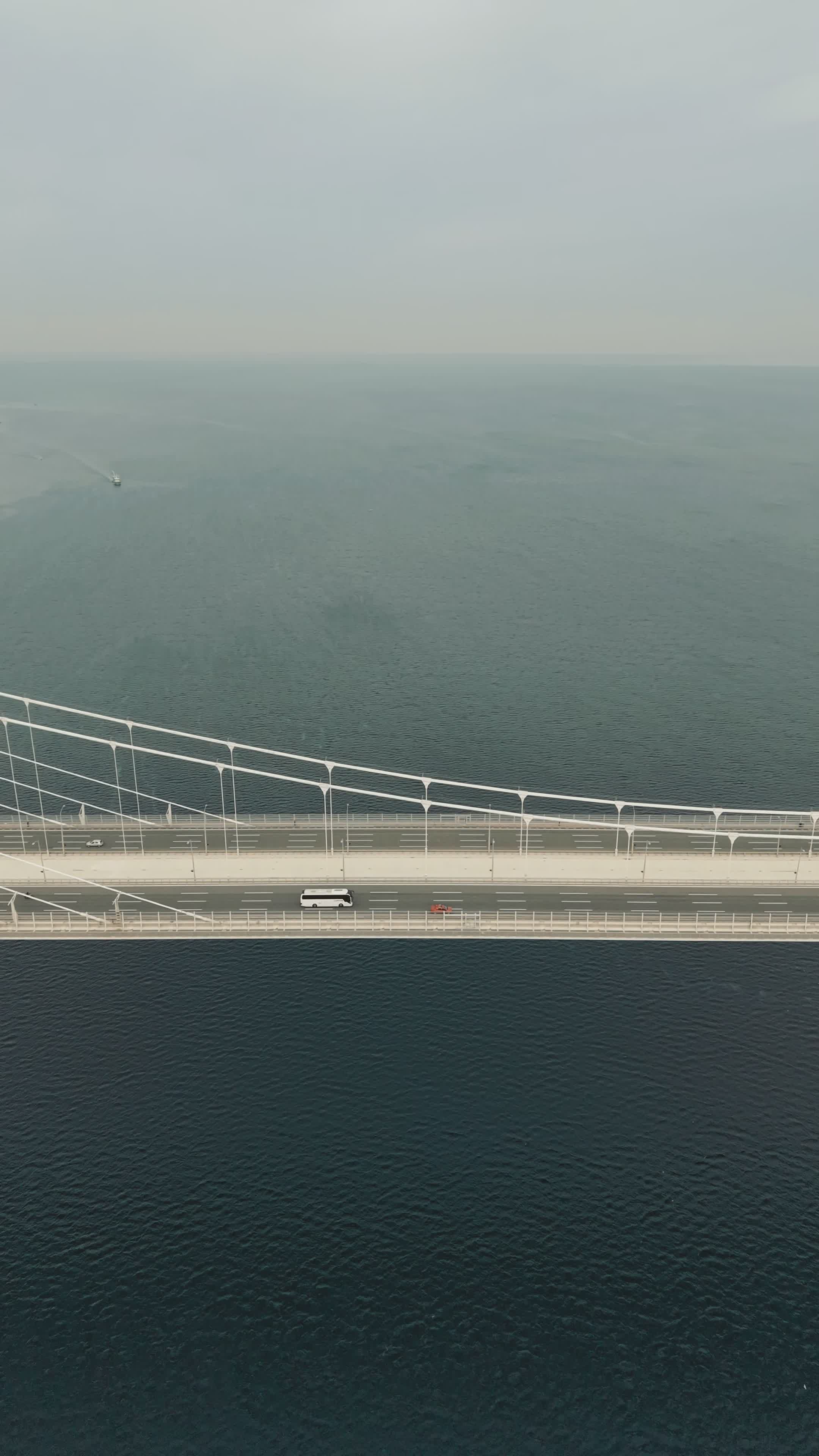 Captivating Drone View of Istanbul's Bosphorus Bridge Free Stock Video ...