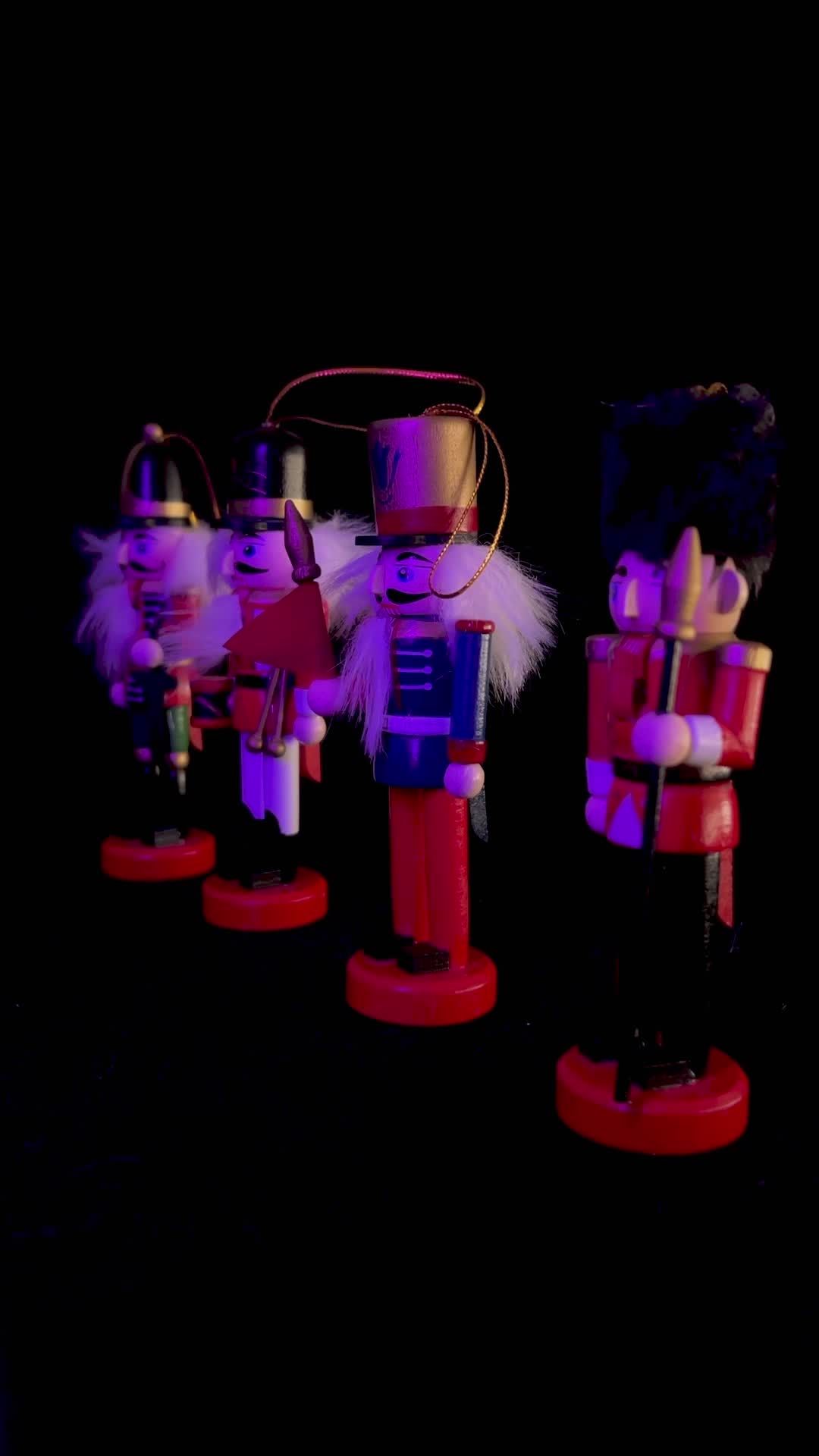 Festive Nutcracker Soldier in Low Light Free Stock Video Footage ...