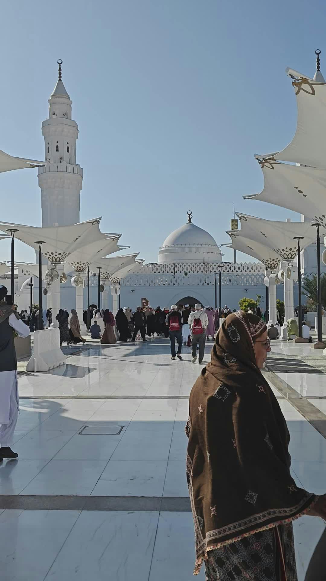 Walking Path in Courtyard of Al-Masjid an-Nabawi Free Stock Video ...