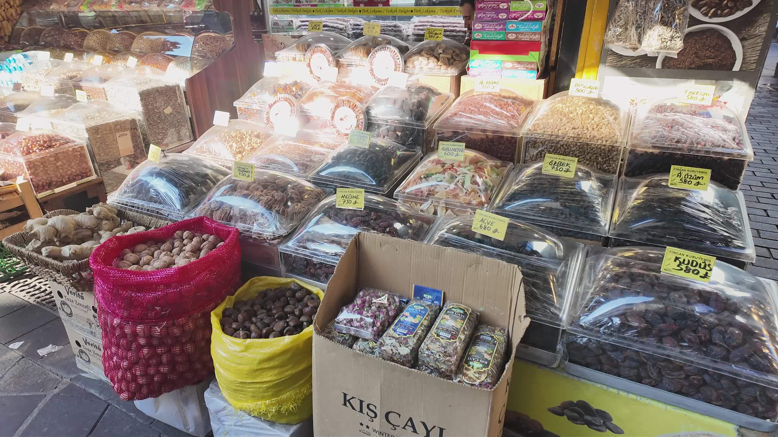 Colorful Spice and Nut Market Display Free Stock Video Footage, Royalty ...