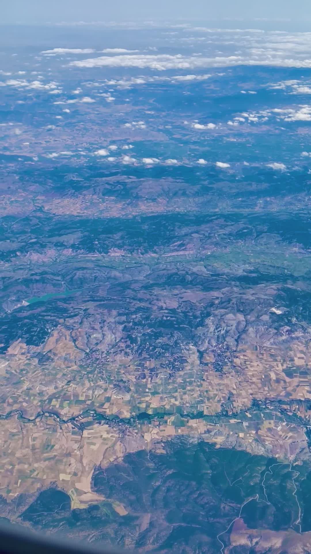 Scenic Aerial View Over Expansive Landscape Free Stock Video Footage ...
