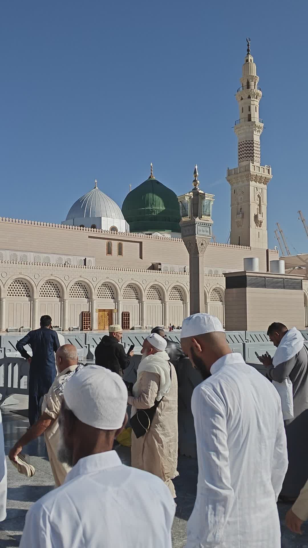Pilgrims at Al-Masjid an-Nabawi in Madinah Free Stock Video Footage ...