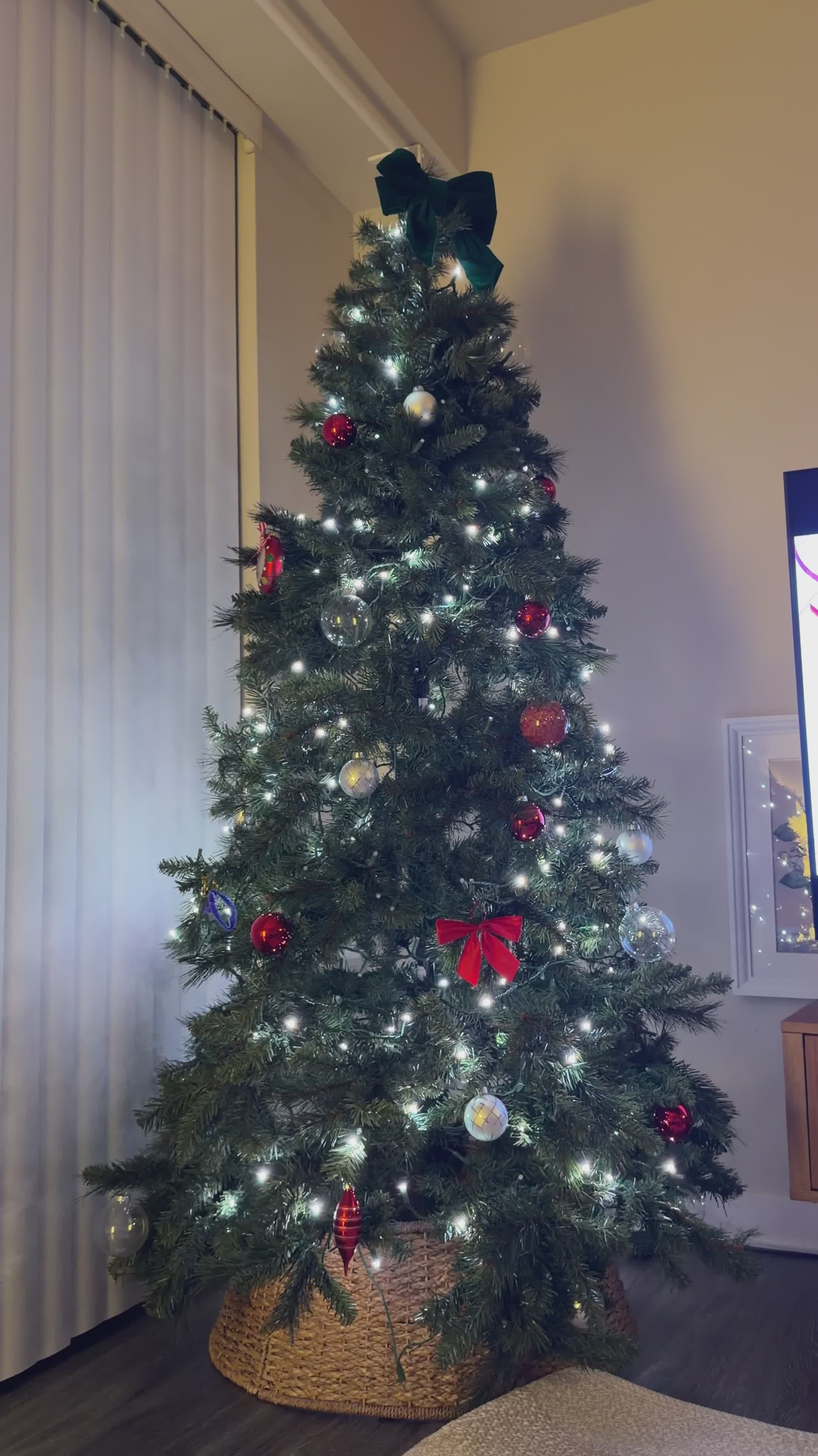 Beautifully Decorated Christmas Tree Indoors Free Stock Video Footage ...