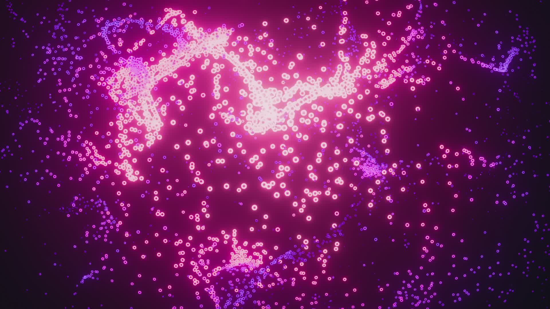 Vibrant Neon Particle Animation Loop Free Stock Video Footage, Royalty ...