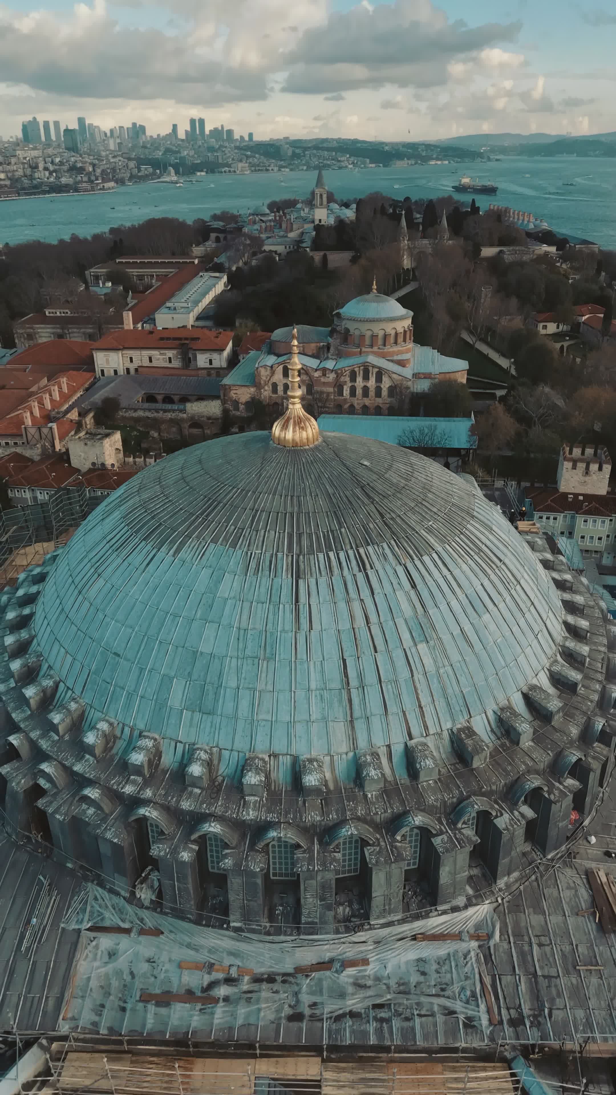 Stunning Drone View Over Hagia Sophia Istanbul Free Stock Video Footage ...