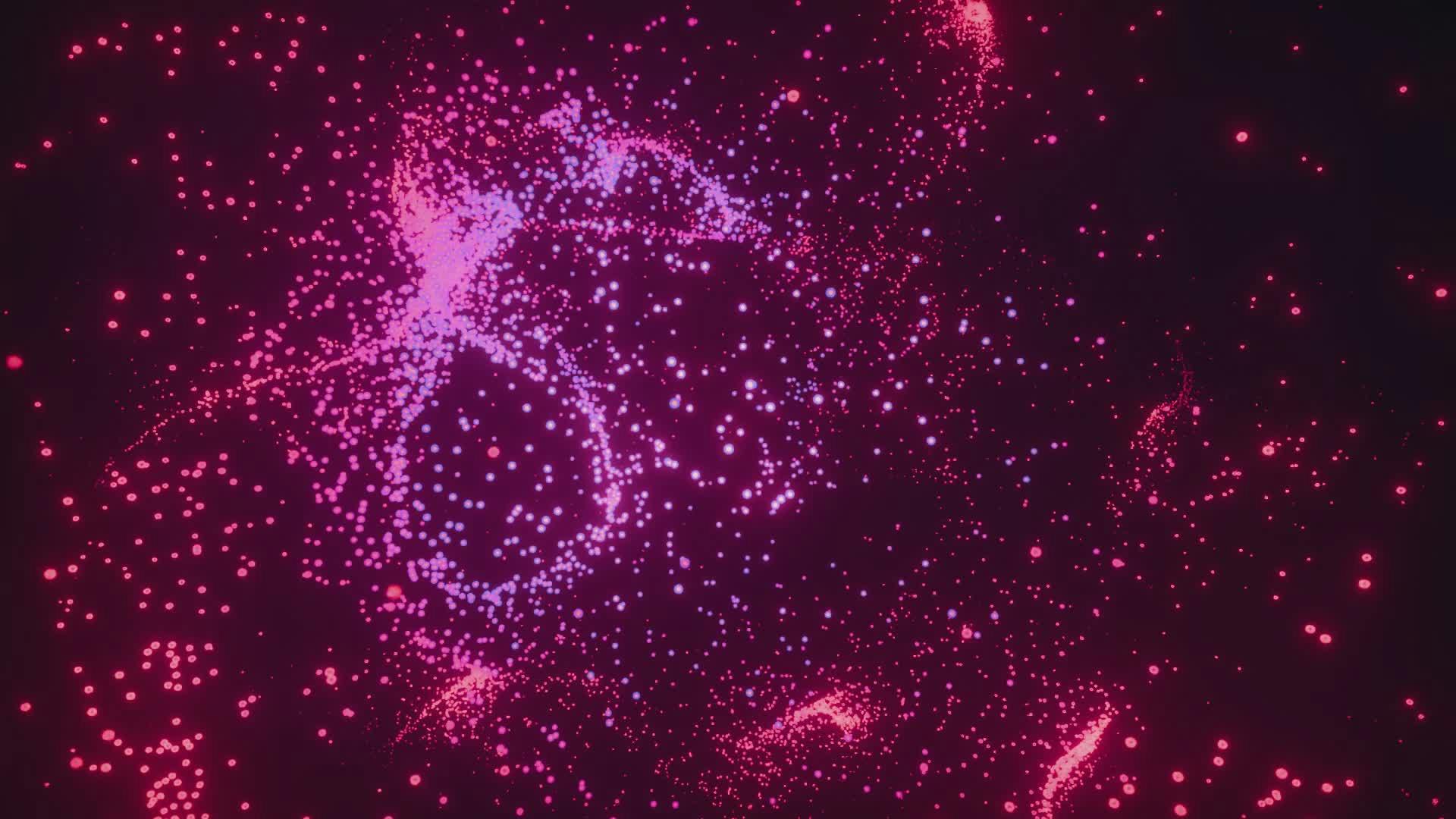 Mesmerizing Abstract Particle Dance in Space Free Stock Video Footage ...