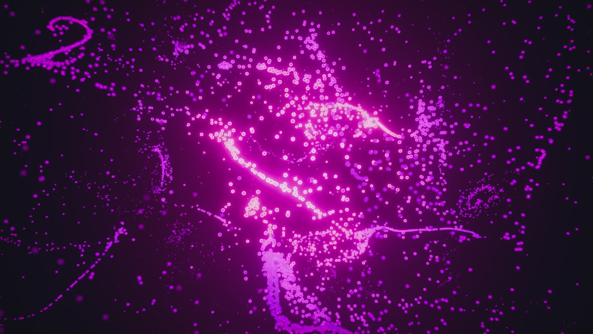 Vibrant Abstract Purple Particle Animation Free Stock Video Footage ...