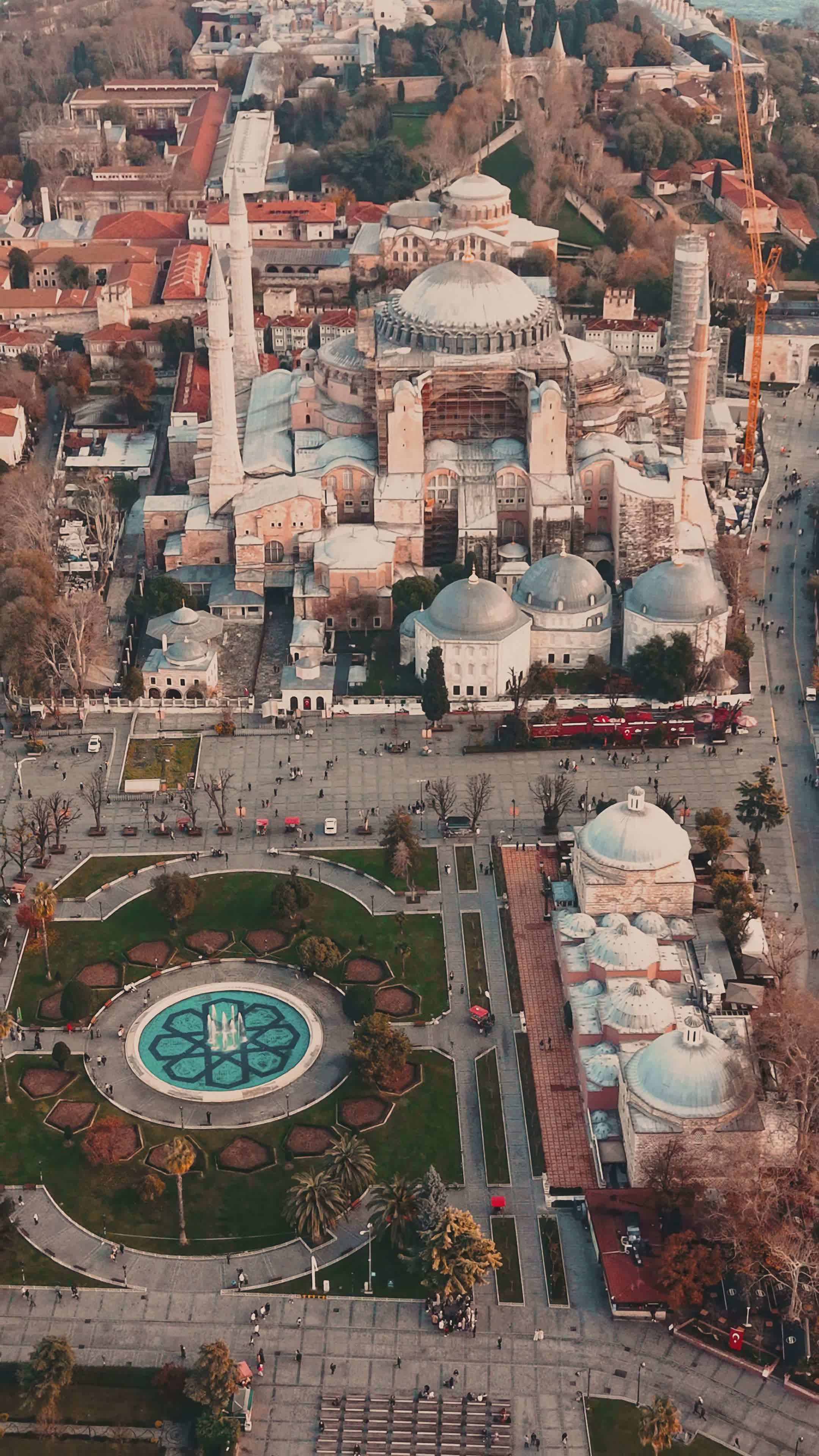 Aerial View of Iconic Istanbul Landmarks Free Stock Video Footage ...