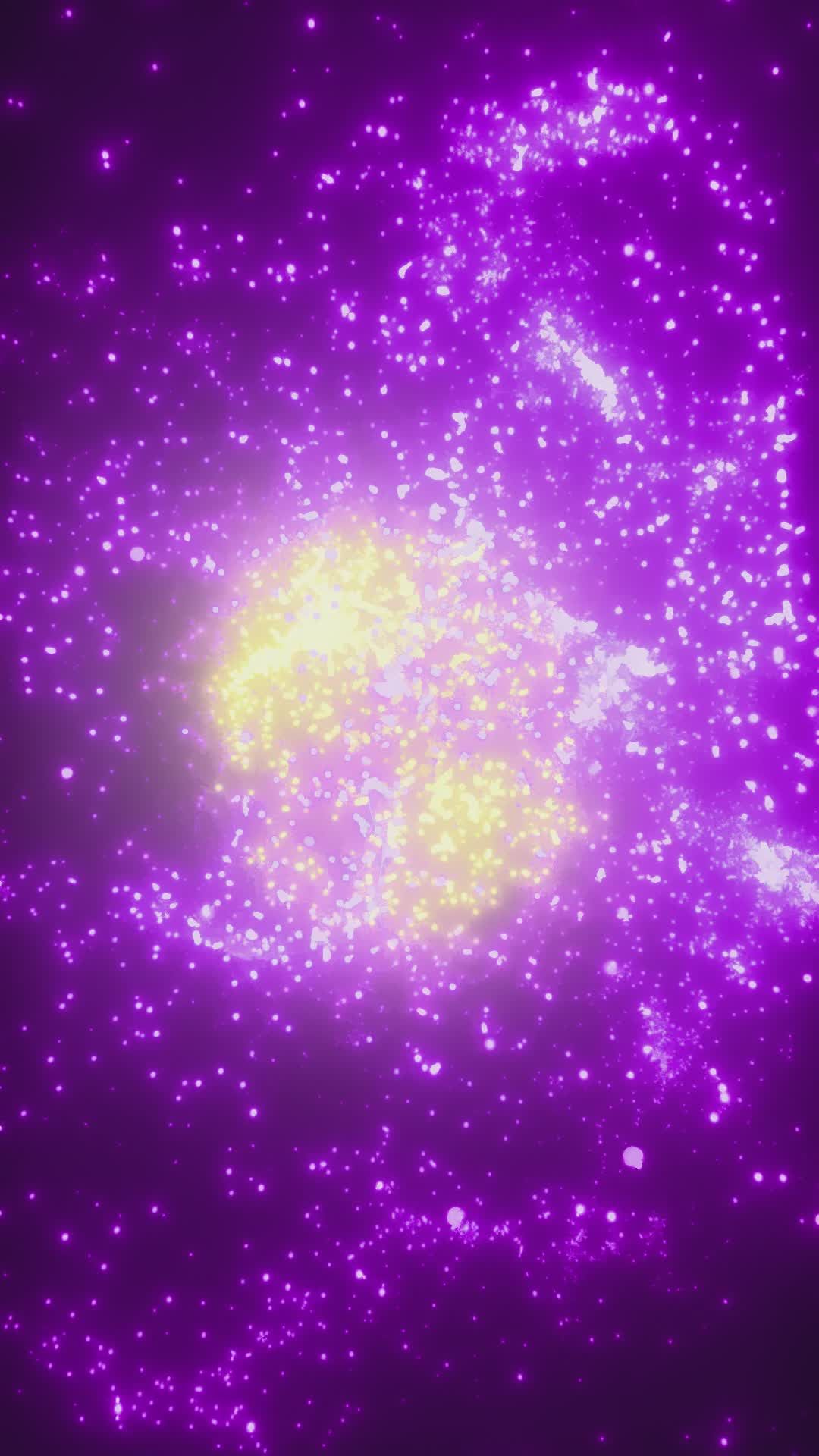 Vibrant Cosmic Nebula Animation in Purple and Yellow Free Stock Video ...