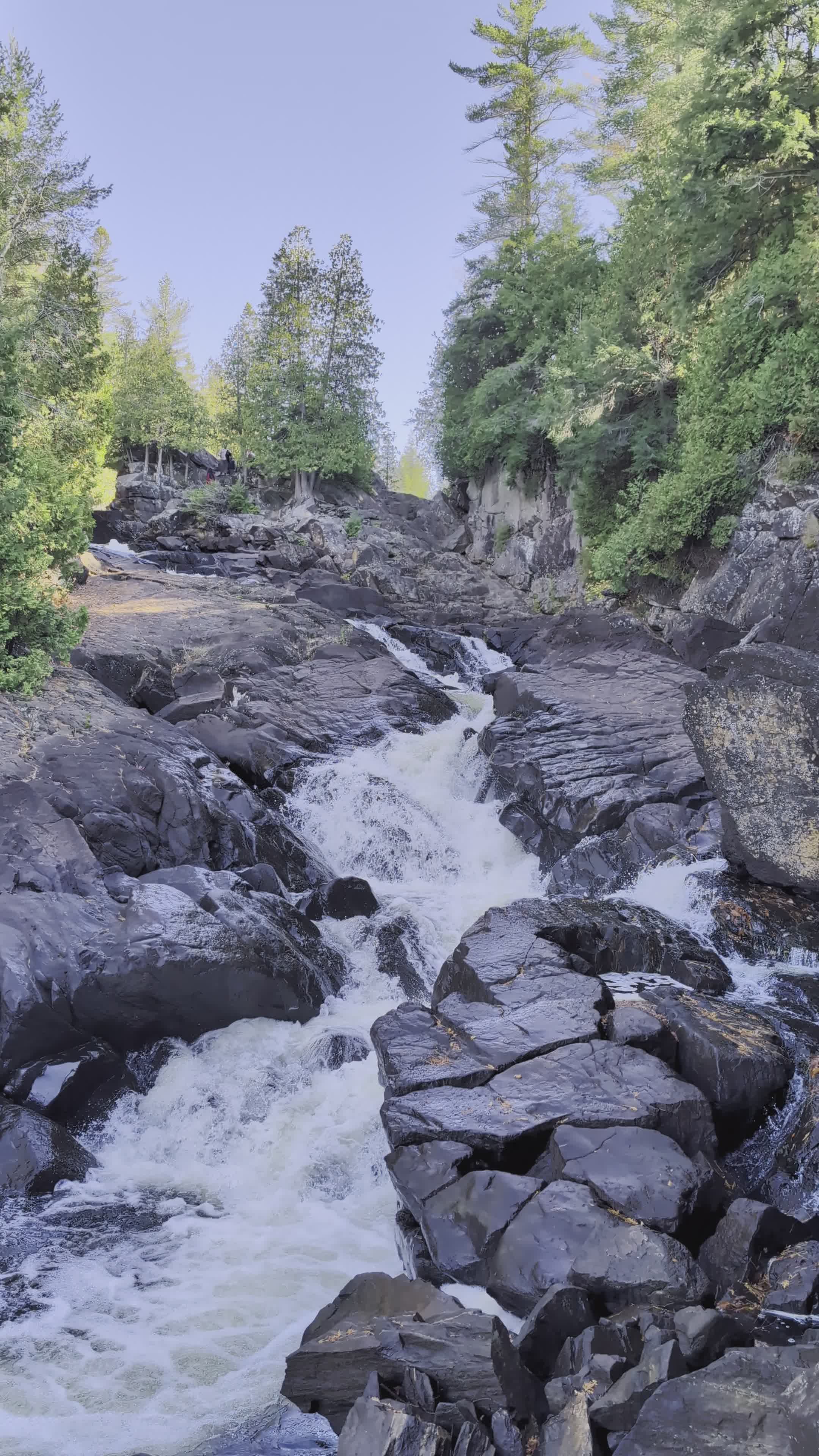 Rushing Waterfall in Forest Landscape Free Stock Video Footage, Royalty ...