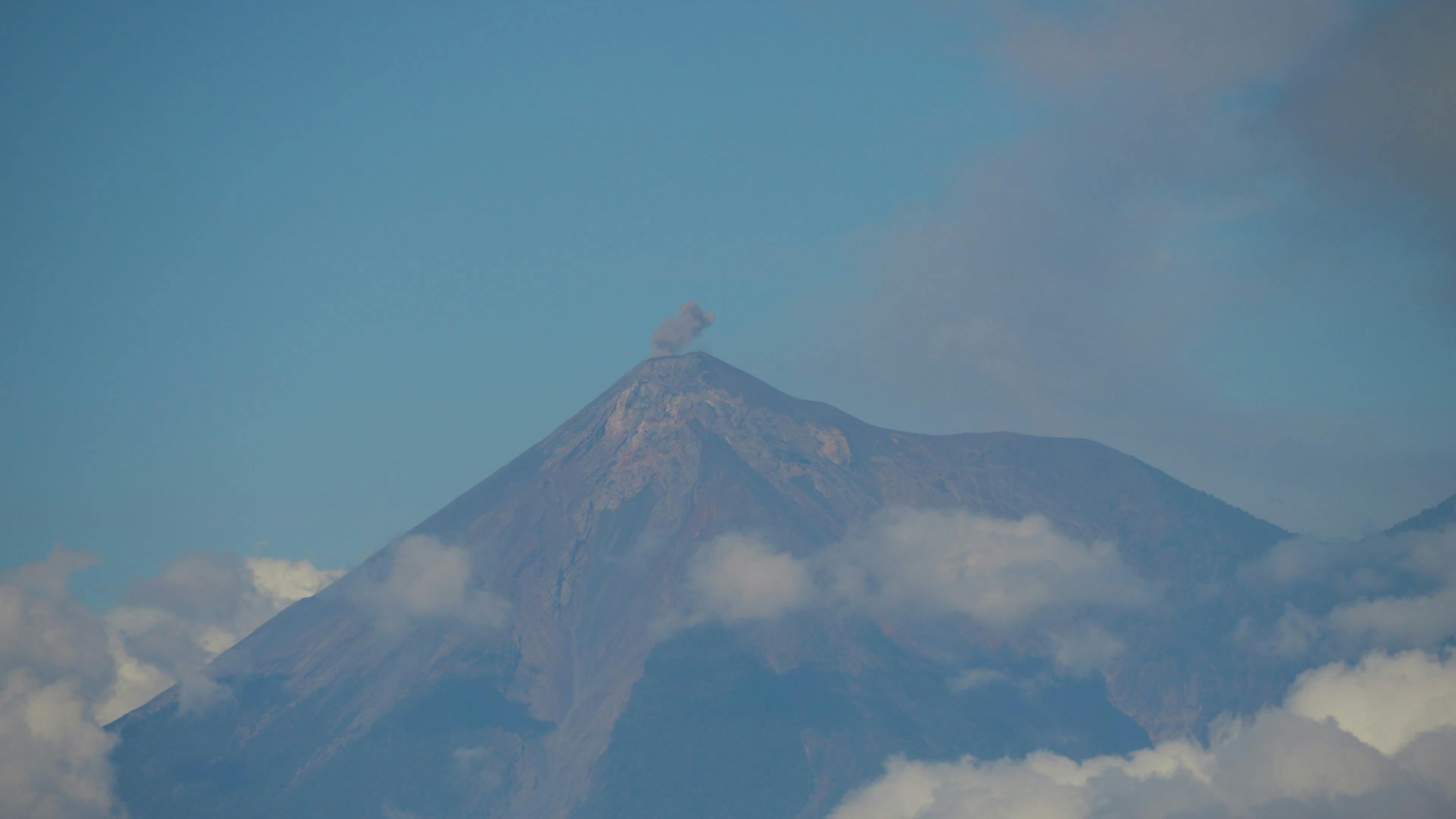 Eruption of Volcán de Fuego in Guatemala Free Stock Video Footage ...