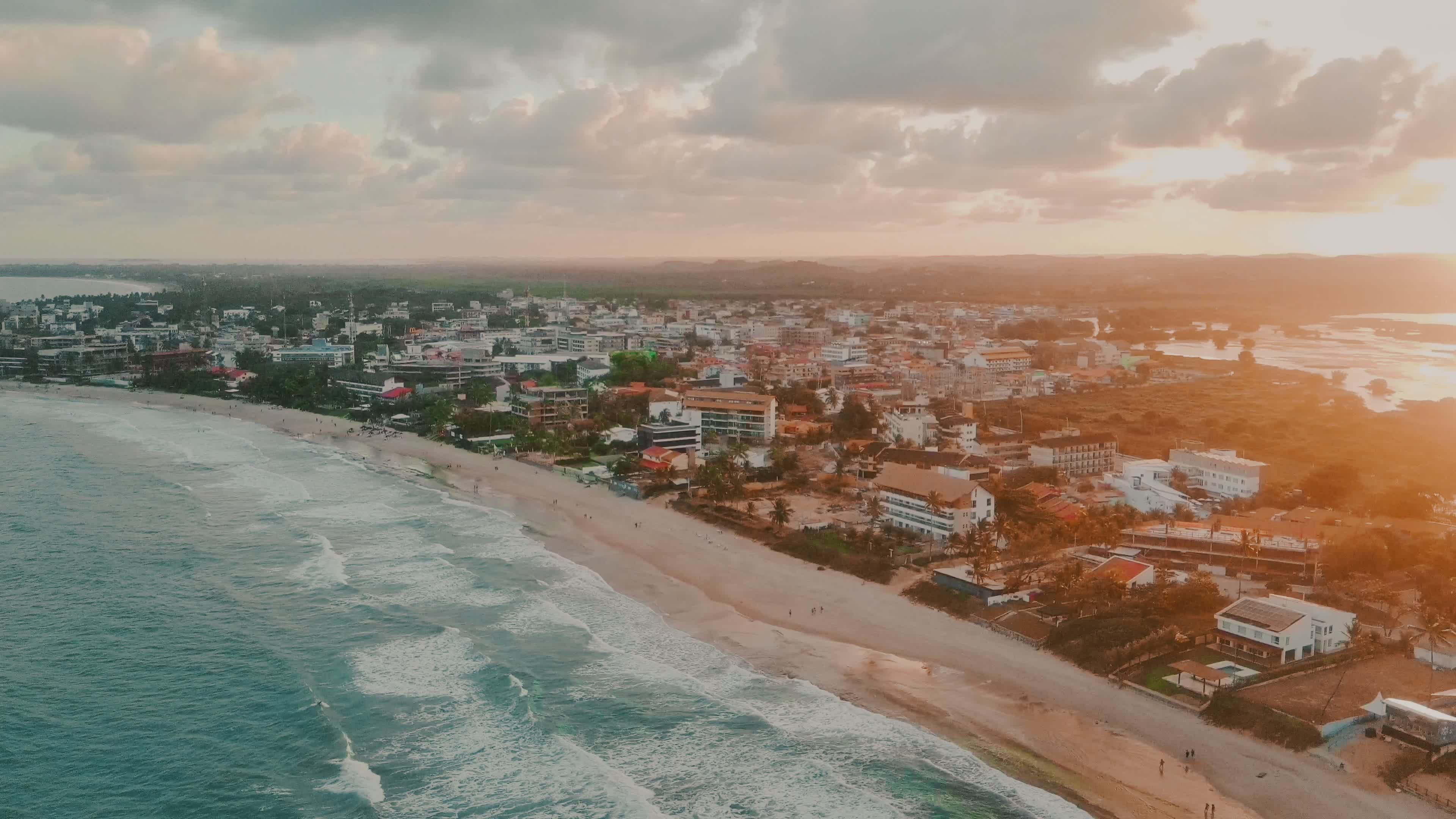 Aerial View of Olhão, Portugal at Sunrise Free Stock Video Footage ...