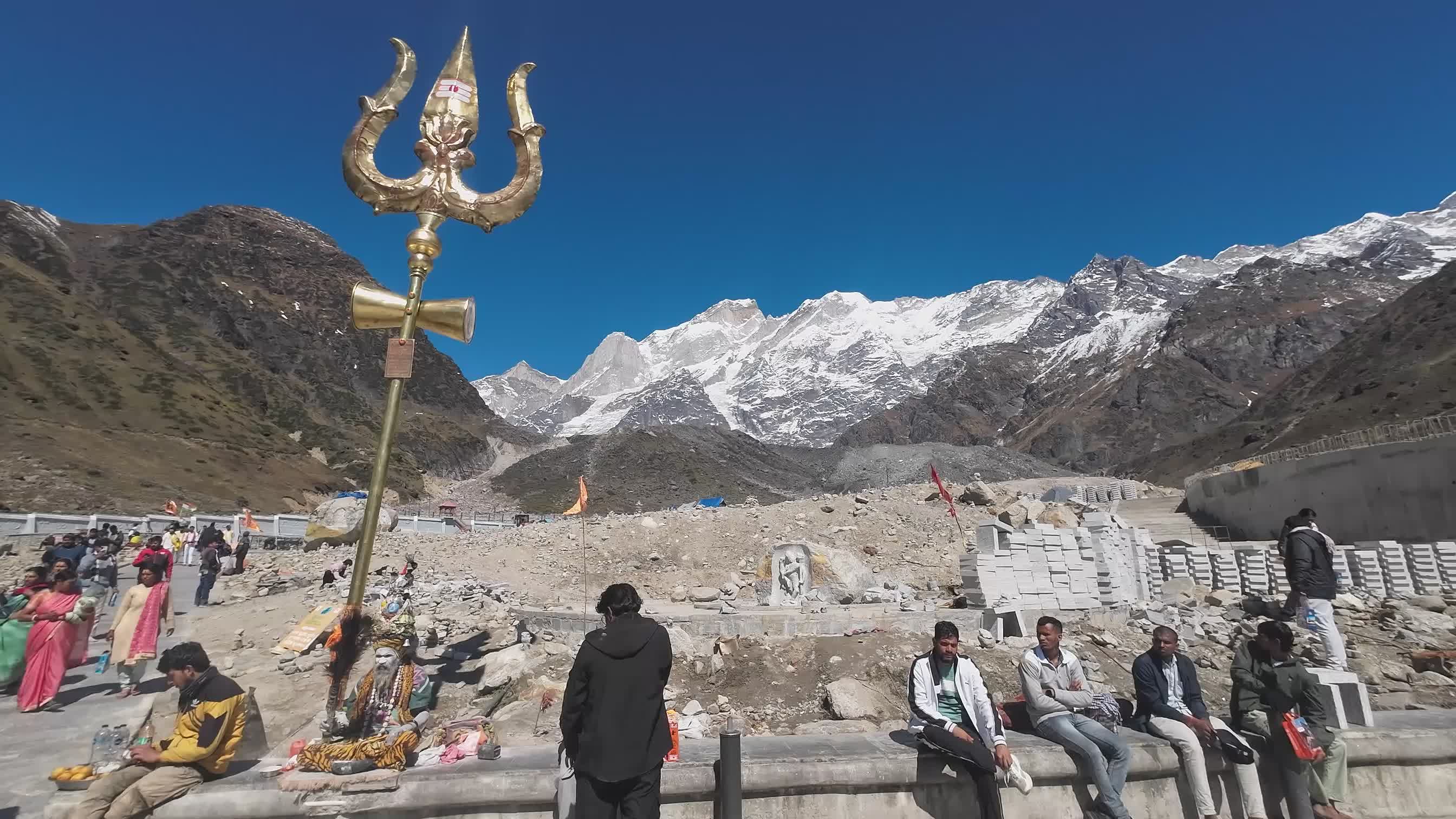 Scenic View at Kedarnath with Trishul Free Stock Video Footage, Royalty ...