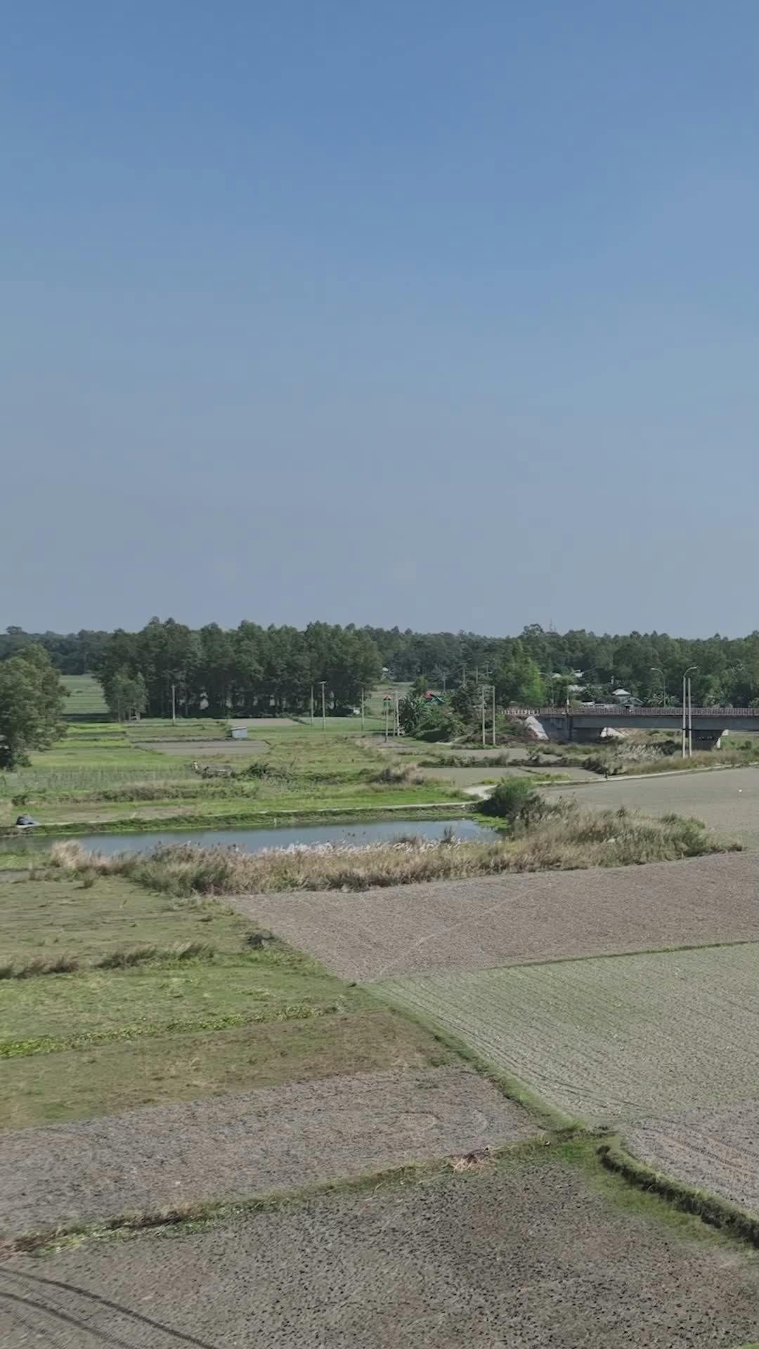 Vista Aérea Panorámica Del Paisaje Rural De Bangladesh · Vídeo de stock ...