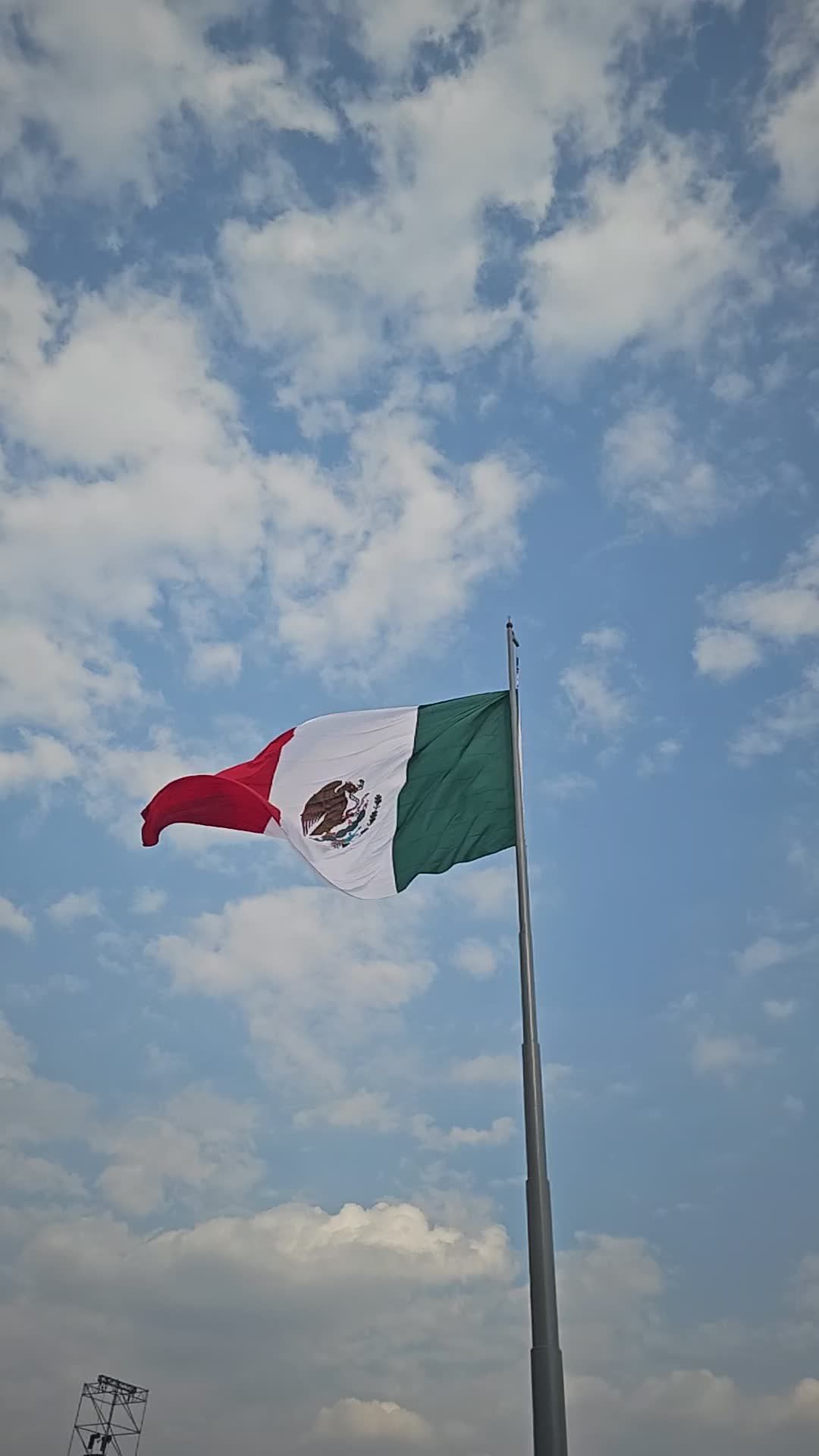 Bandera Mexicana Ondeando En La Brisa · Vídeo de stock gratuito