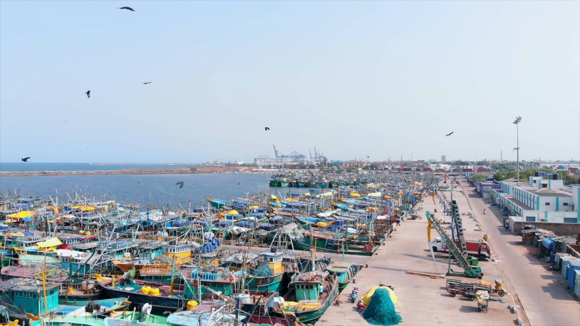 A Fishing Village On The Sea Bay In India · Free Stock Video