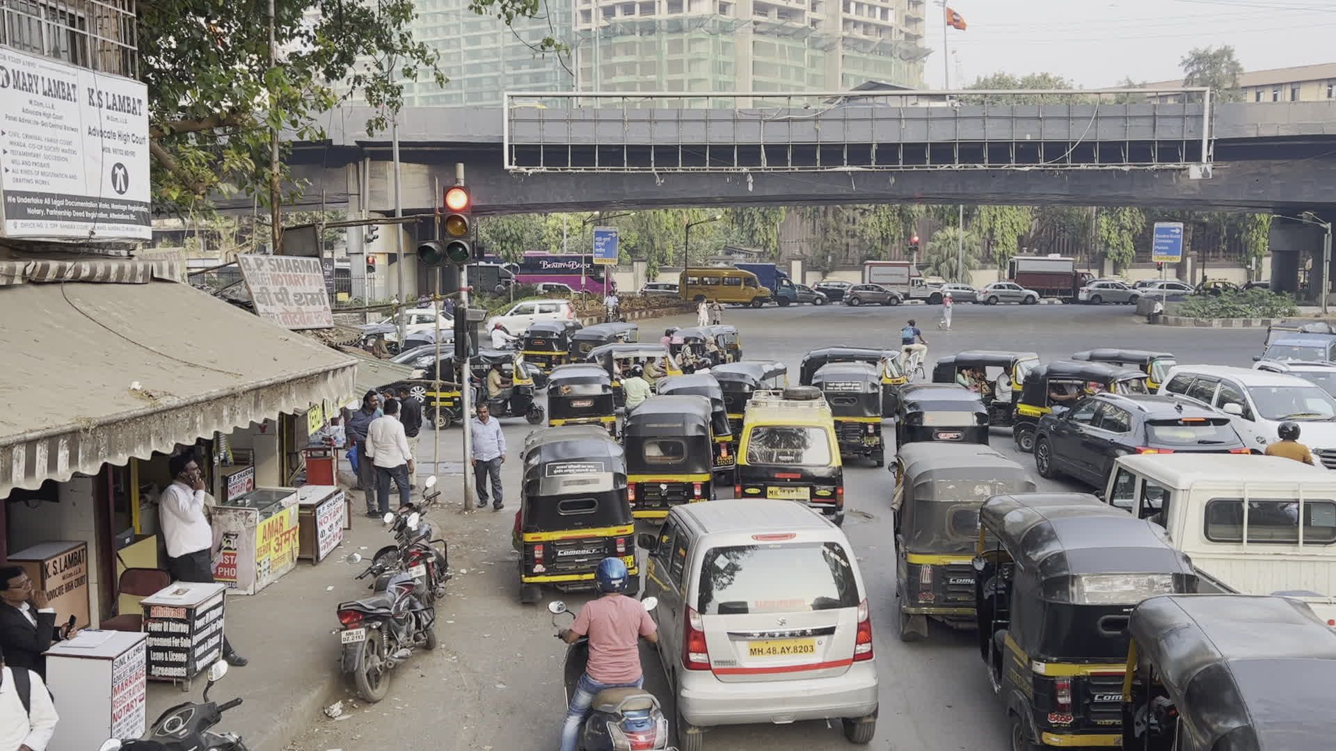Busy Indian Street with Traffic and People Free Stock Video Footage ...