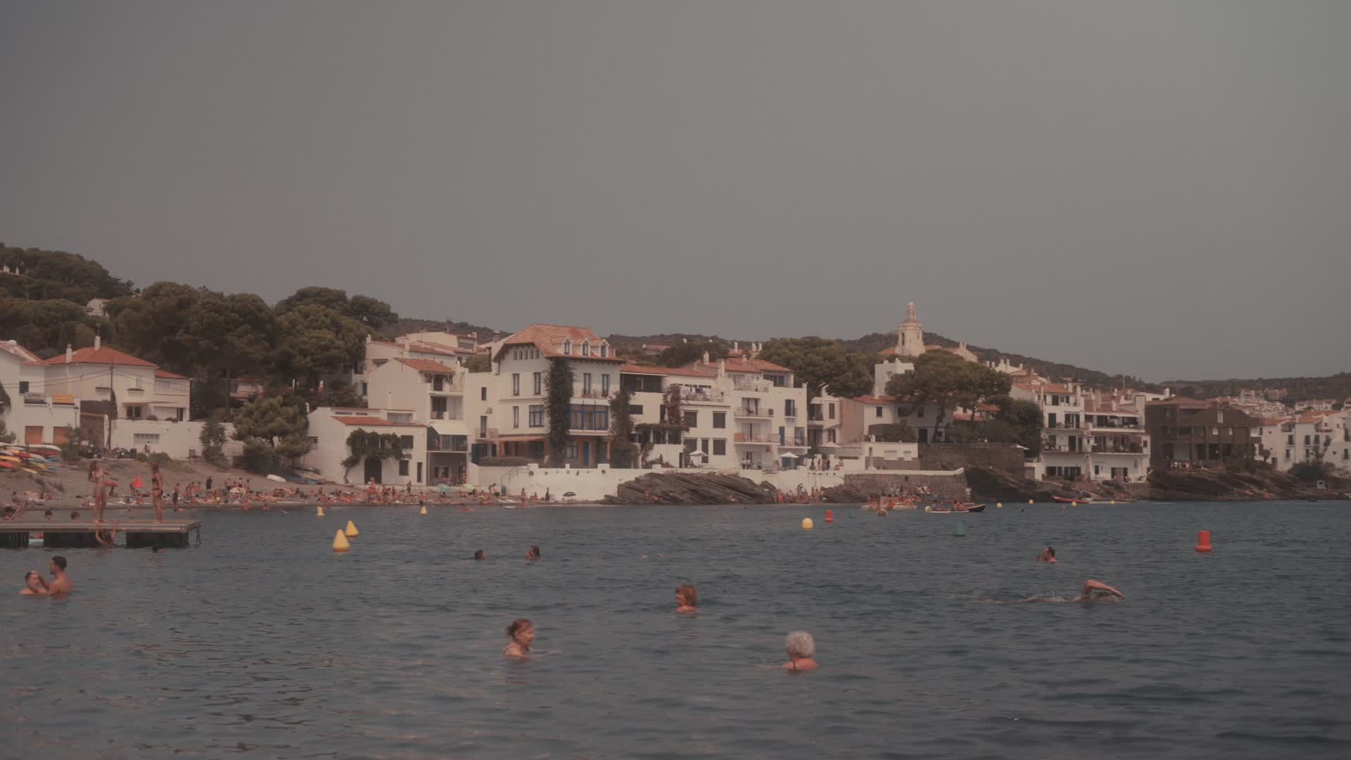 Scenic Coastal View with Boats in Spain Free Stock Video Footage ...