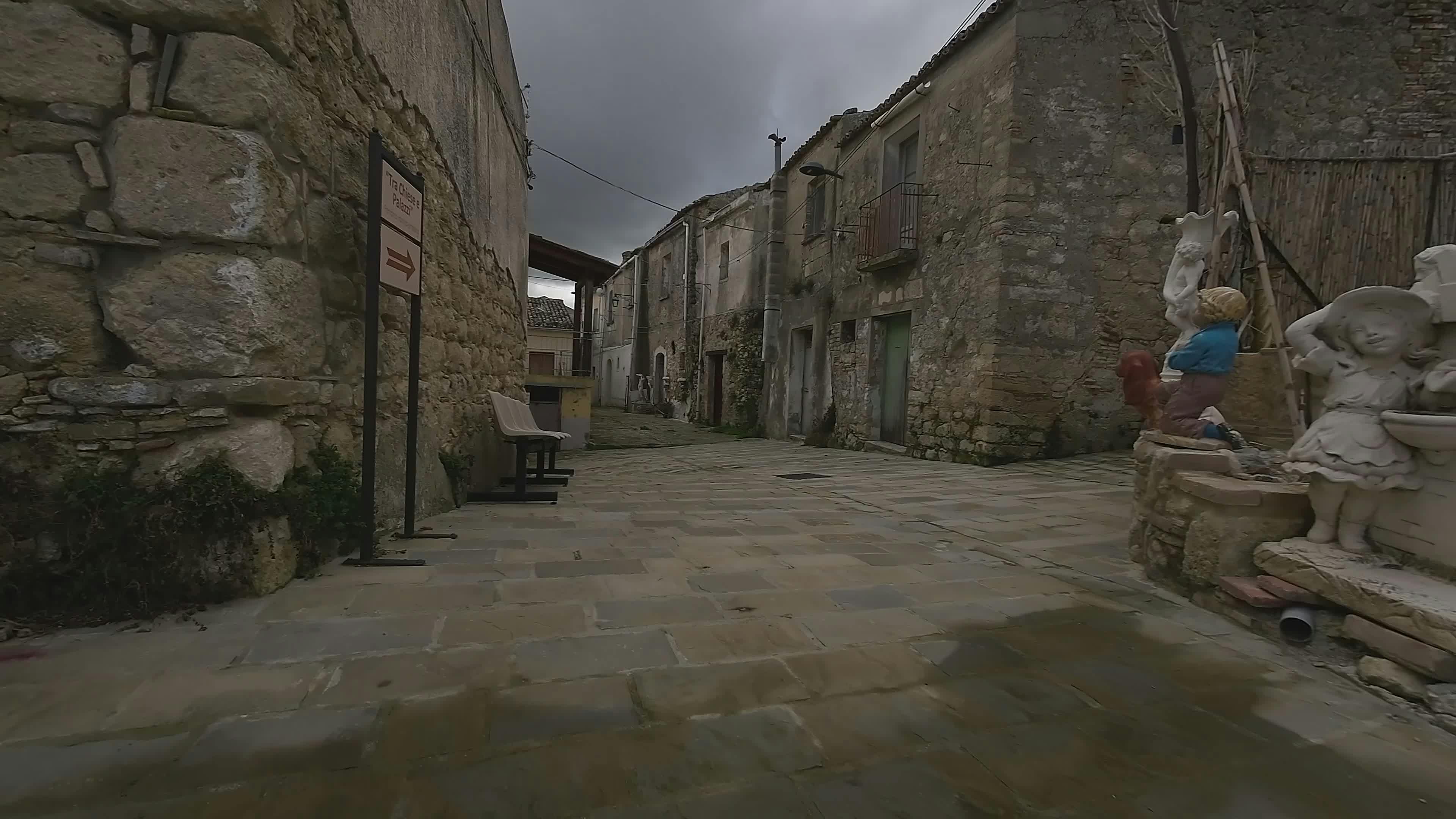 Historic Stone Village in Overcast Weather Free Stock Video Footage ...