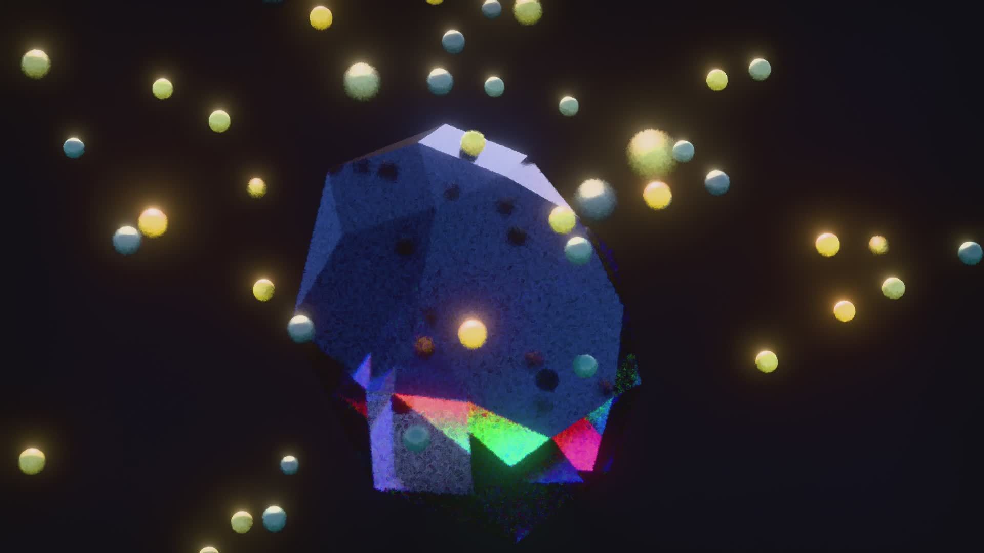Abstract Gemstone and Floating Lights Animation Free Stock Video ...