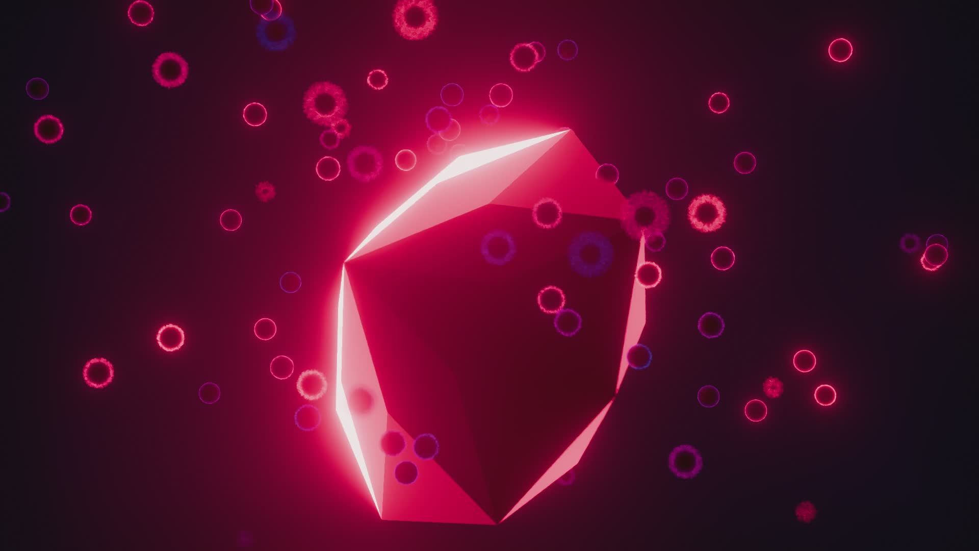Vibrant Abstract 3D Rotating Gem Animation Free Stock Video Footage ...