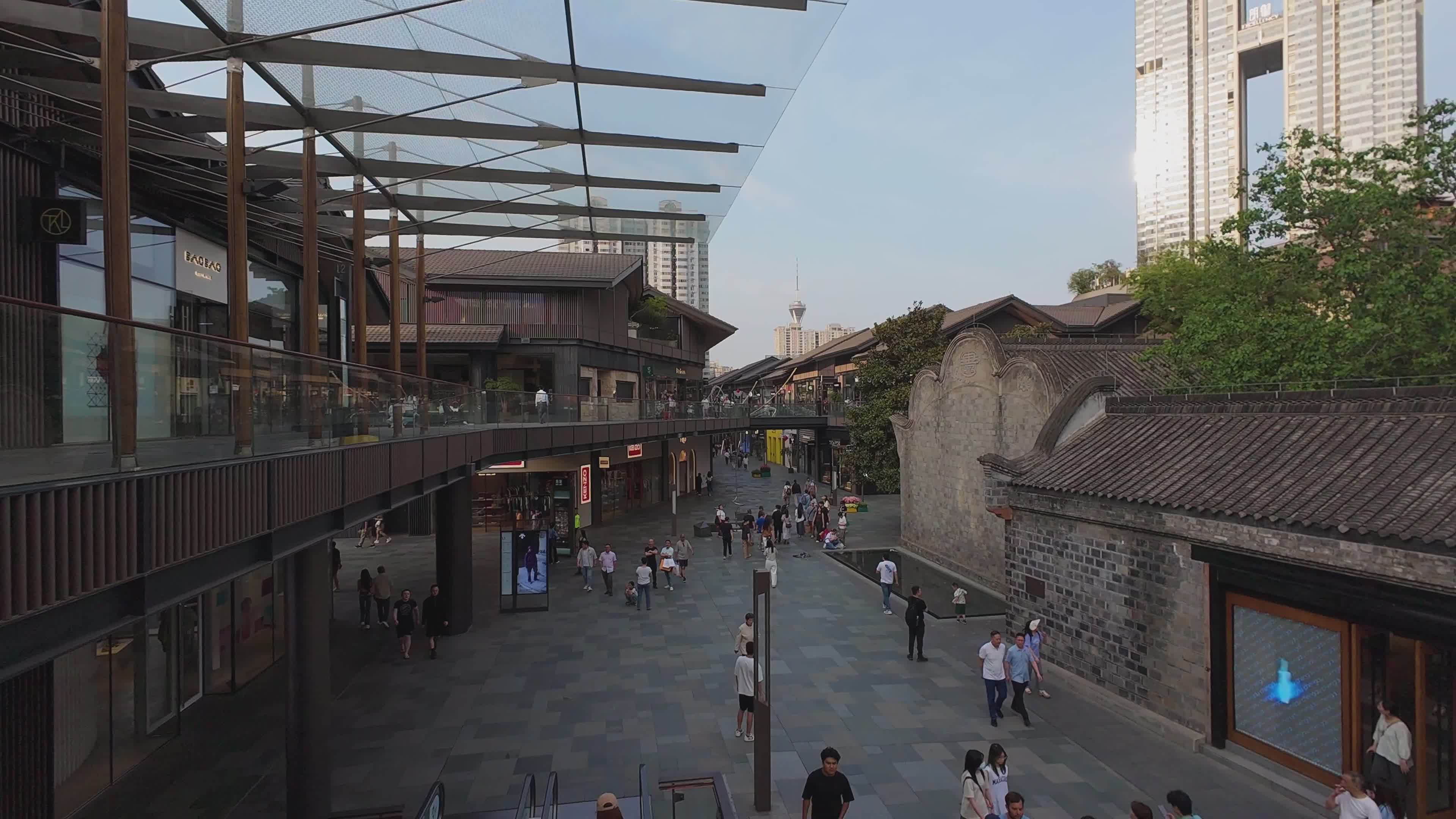 Chengdu City Walk in Modern Urban Setting Free Stock Video Footage ...