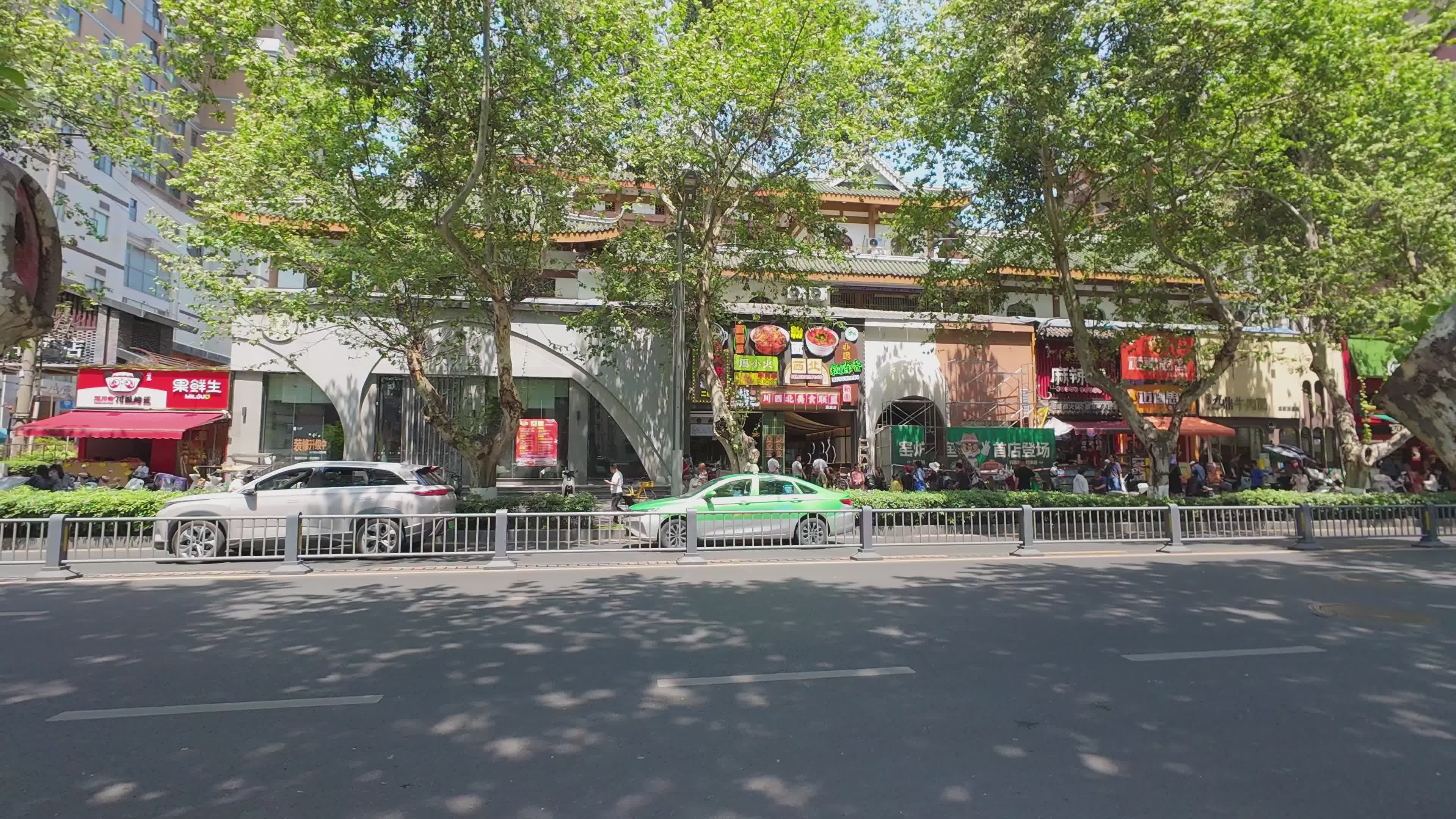 Vibrant Chengdu Shopping Street View Free Stock Video Footage, Royalty ...