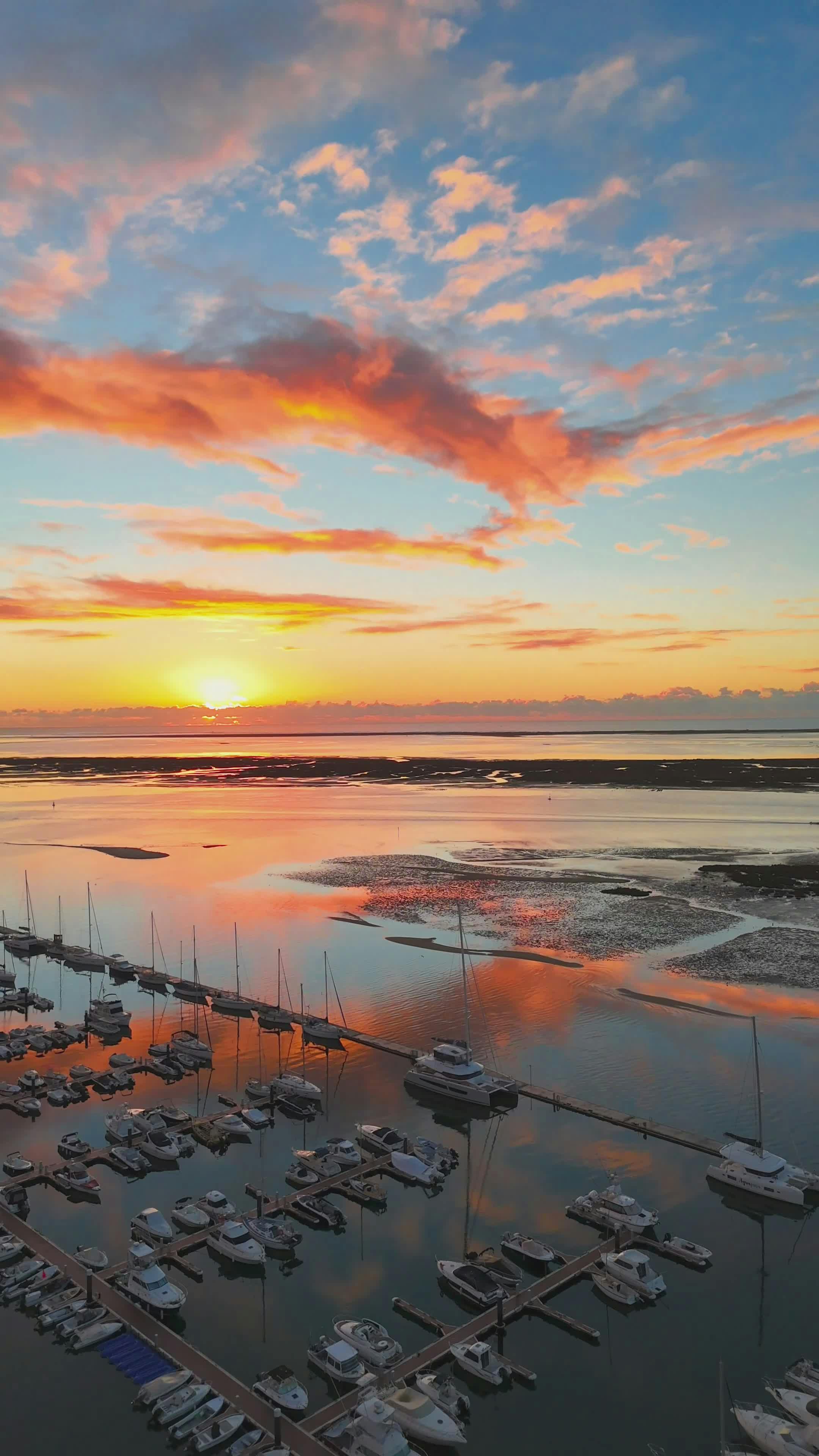 Aerial View of Algarve Coastline at Sunset Free Stock Video Footage ...