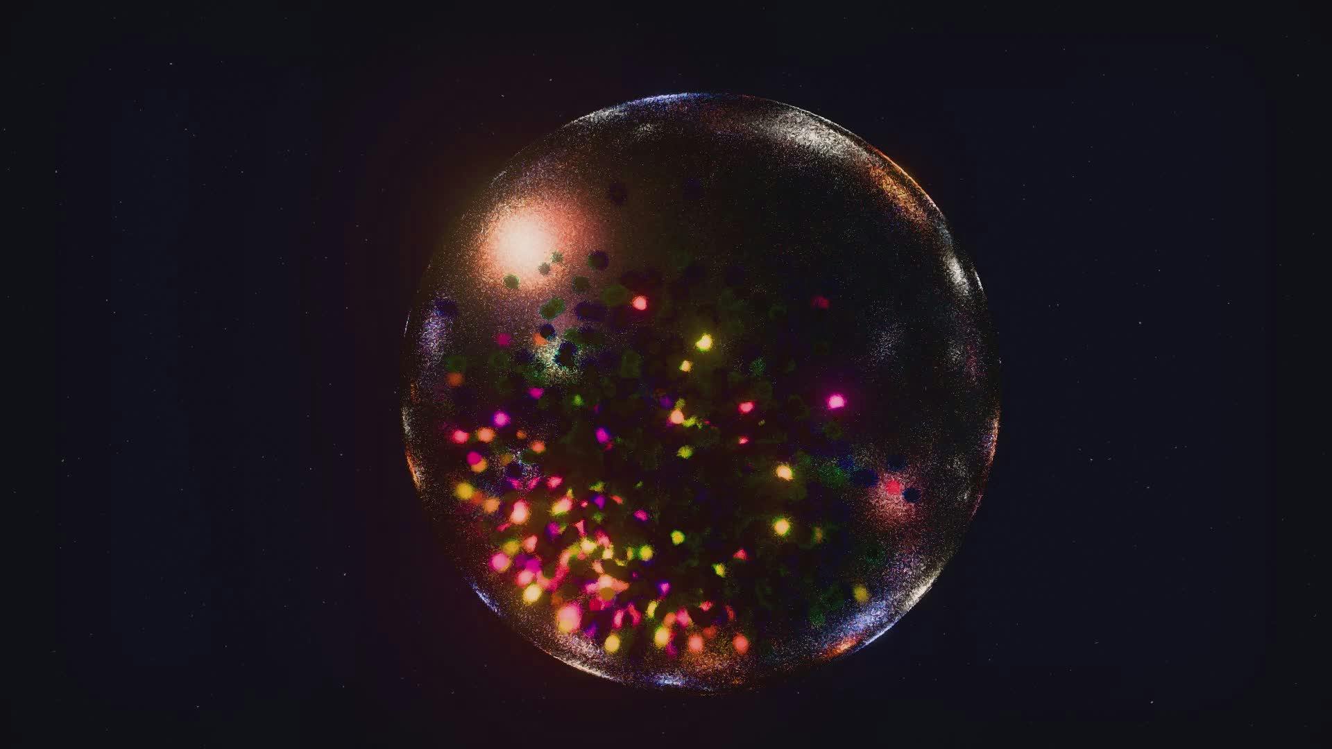 Vibrant Sparkling Orb in Dark Space Free Stock Video Footage, Royalty ...