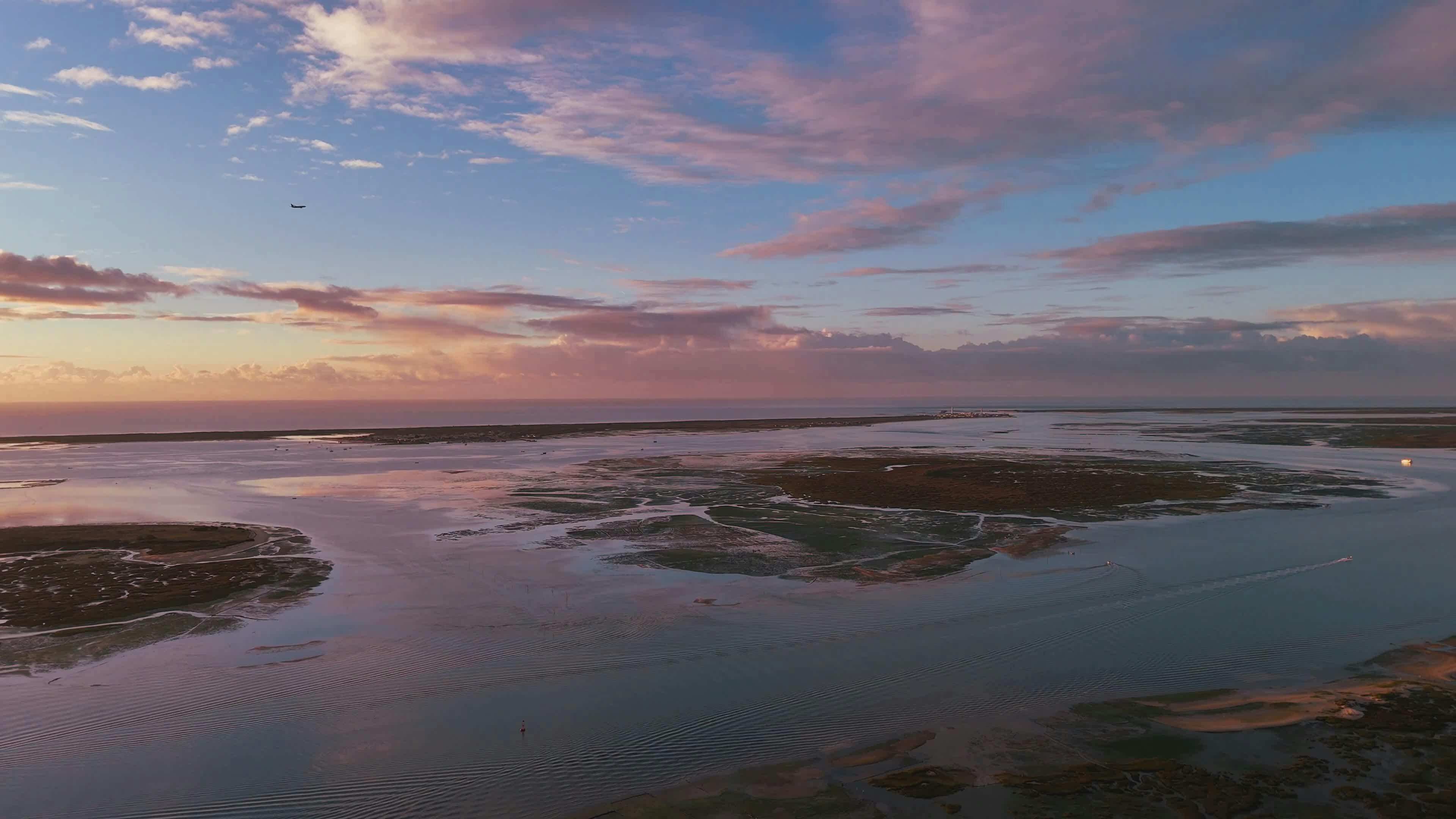 Aerial View of Algarve Coastline at Sunset Free Stock Video Footage ...
