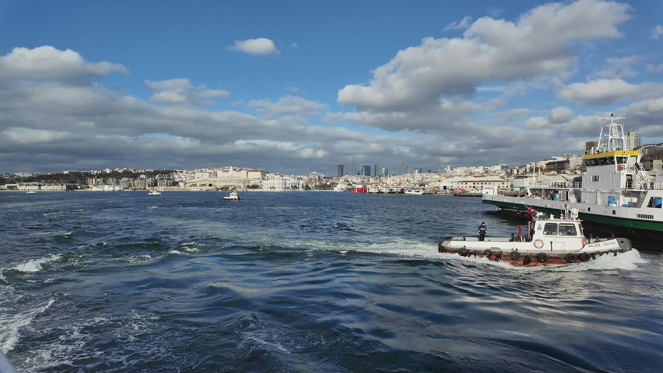 Bosphorus Ferry and Golden Horn Scene Free Stock Video Footage, Royalty ...