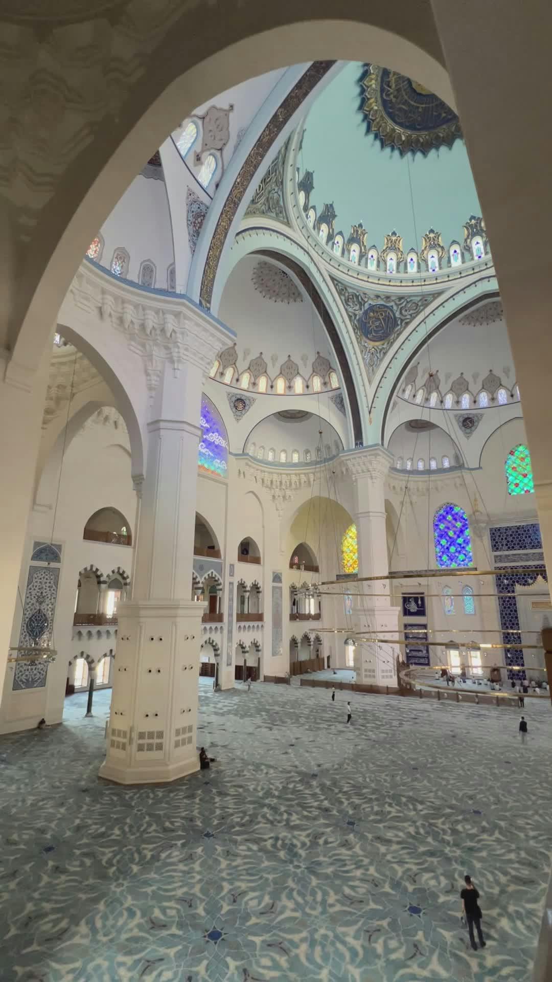 Majestic Interior of a Grand Mosque Free Stock Video Footage, Royalty ...