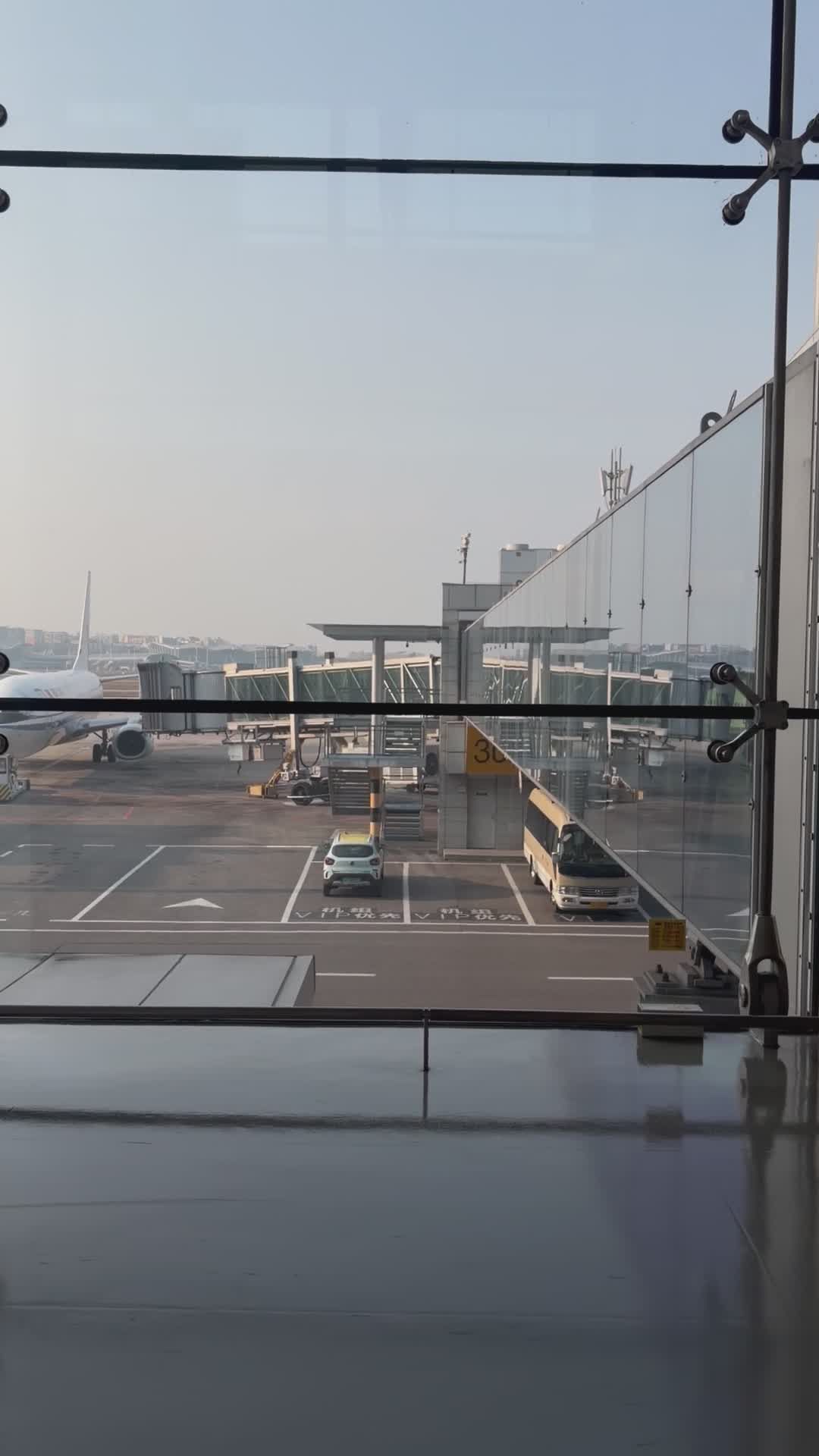 Airport Terminal with Airplane View Free Stock Video Footage, Royalty ...