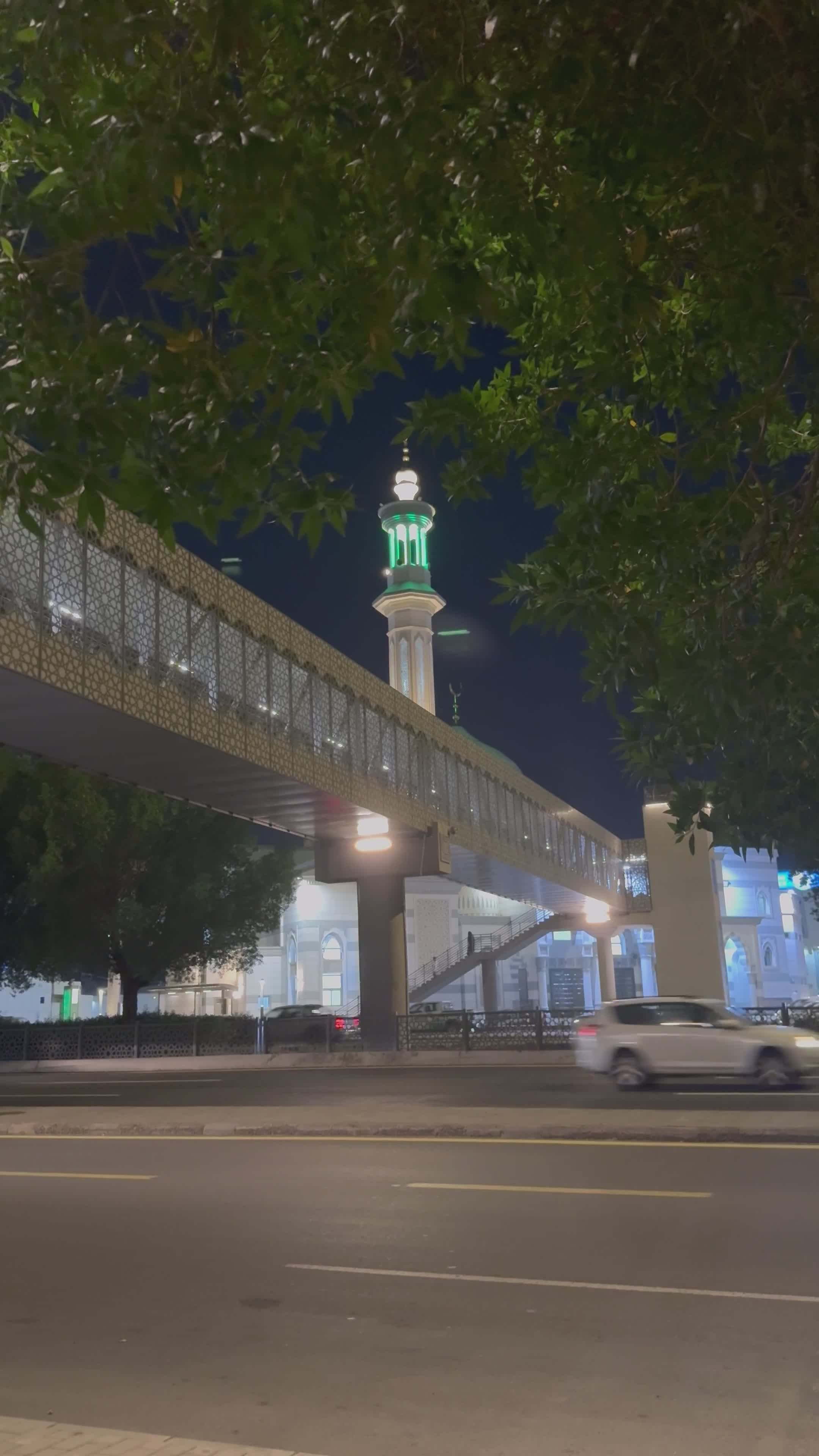 Night View of Makkah Minaret and Street Free Stock Video Footage ...