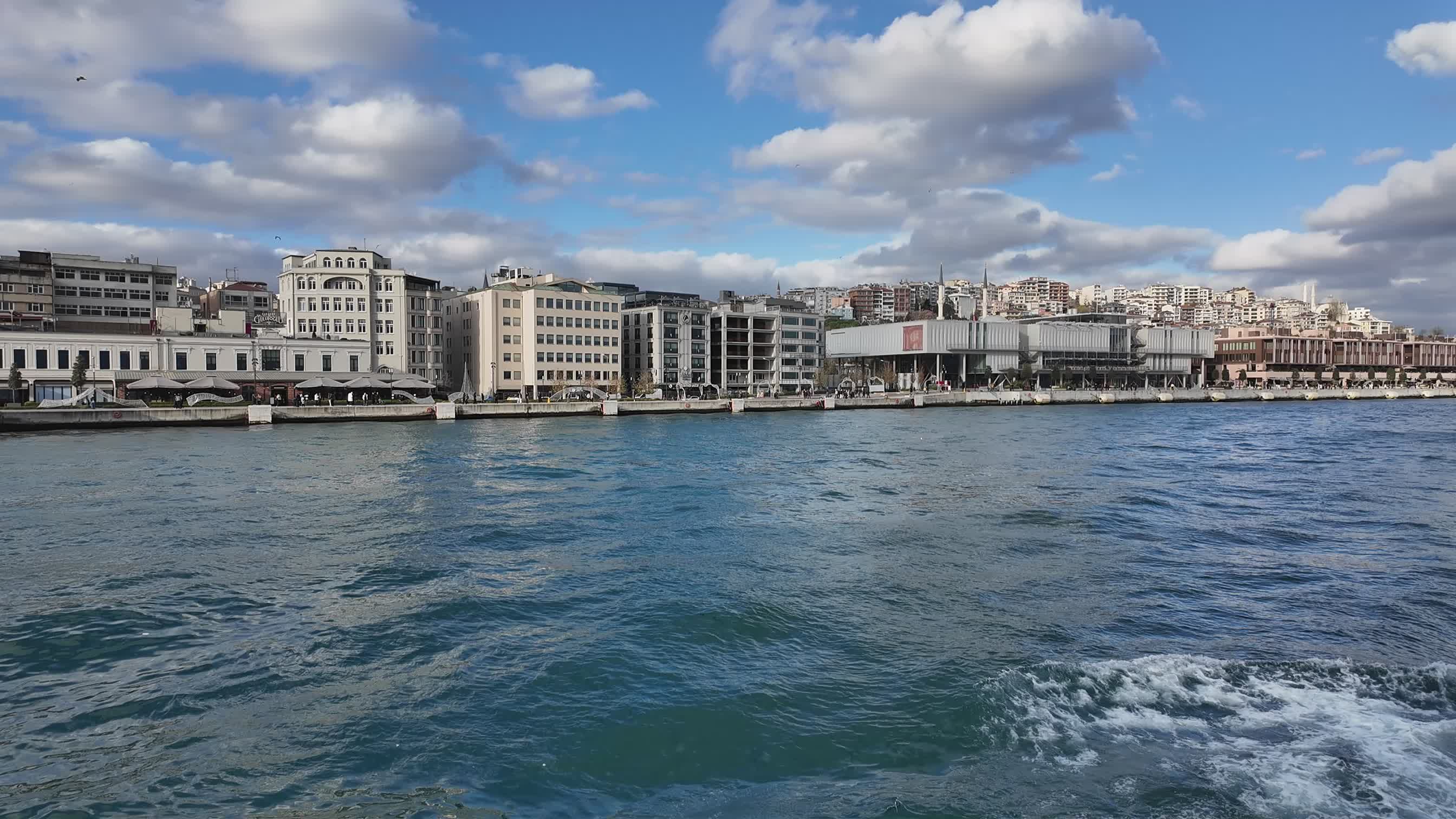 Sunny Bosphorus Waterfront Skyline Free Stock Video Footage, Royalty ...