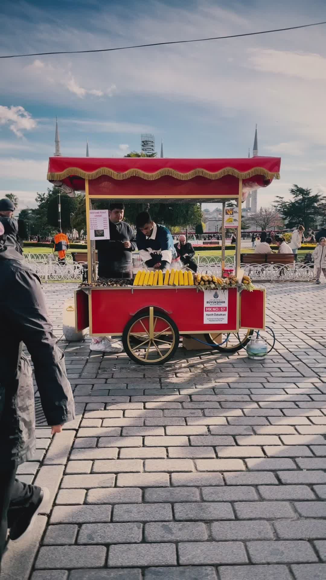 Street Vendor Selling Snacks at Outdoor Market Free Stock Video Footage ...