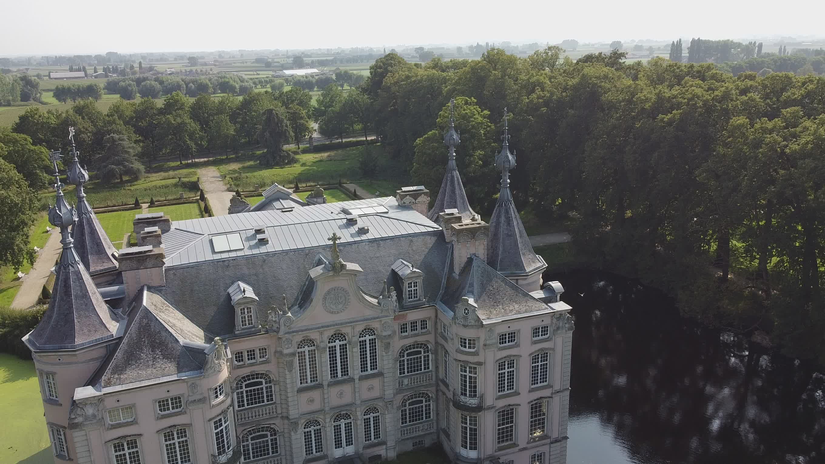 Aerial View of Historical European Castle Free Stock Video Footage ...