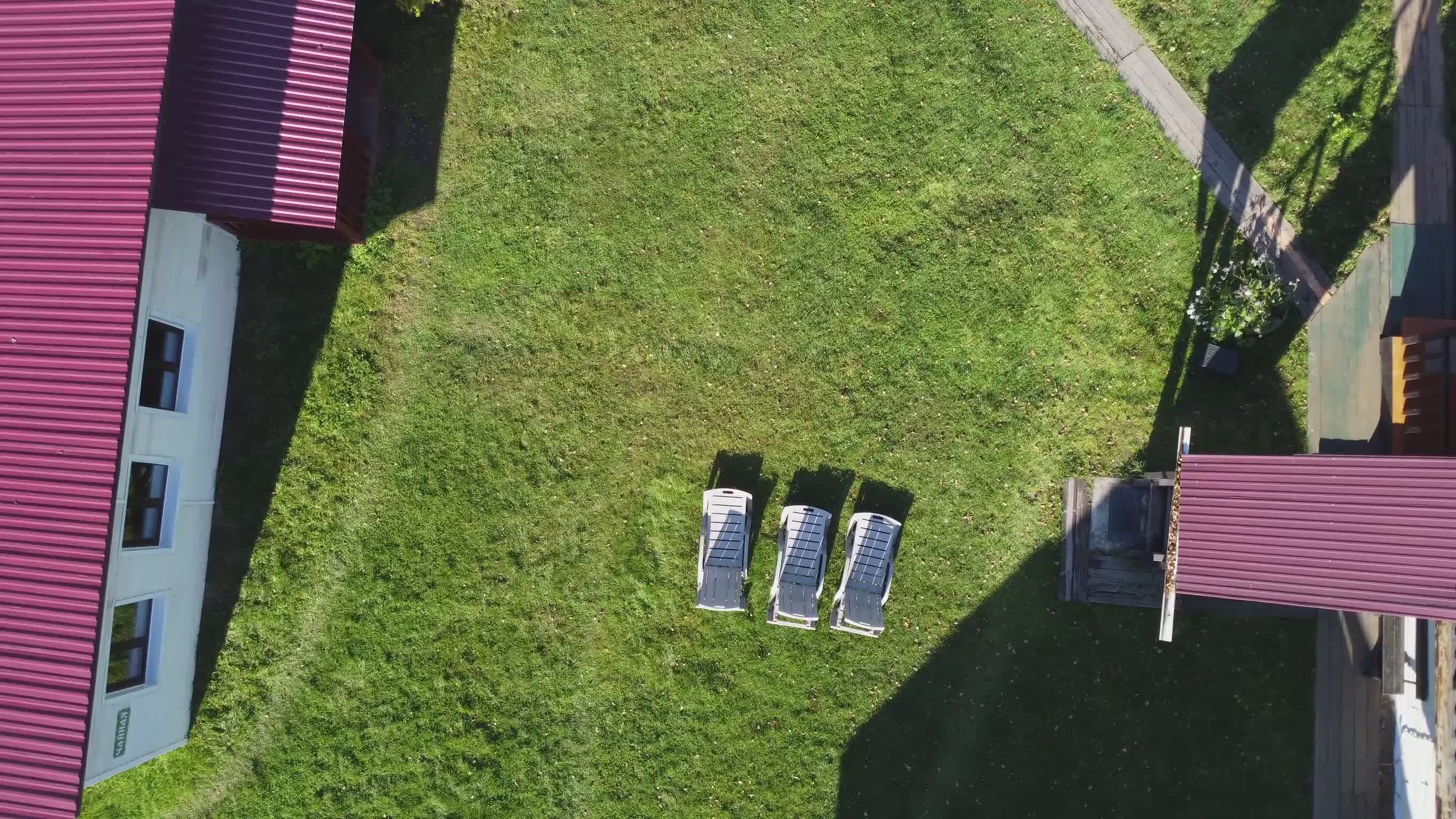 Aerial View of Quaint Countryside Buildings Free Stock Video Footage ...
