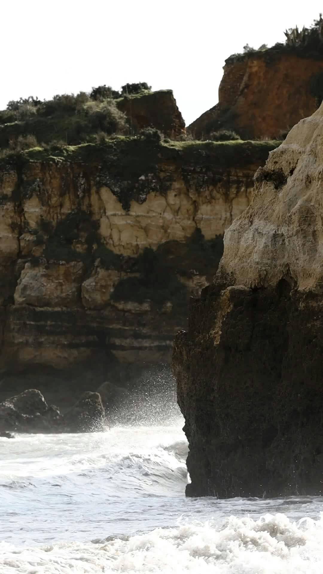 Scenic Arched Bridge on Portugal Beach Free Stock Video Footage ...