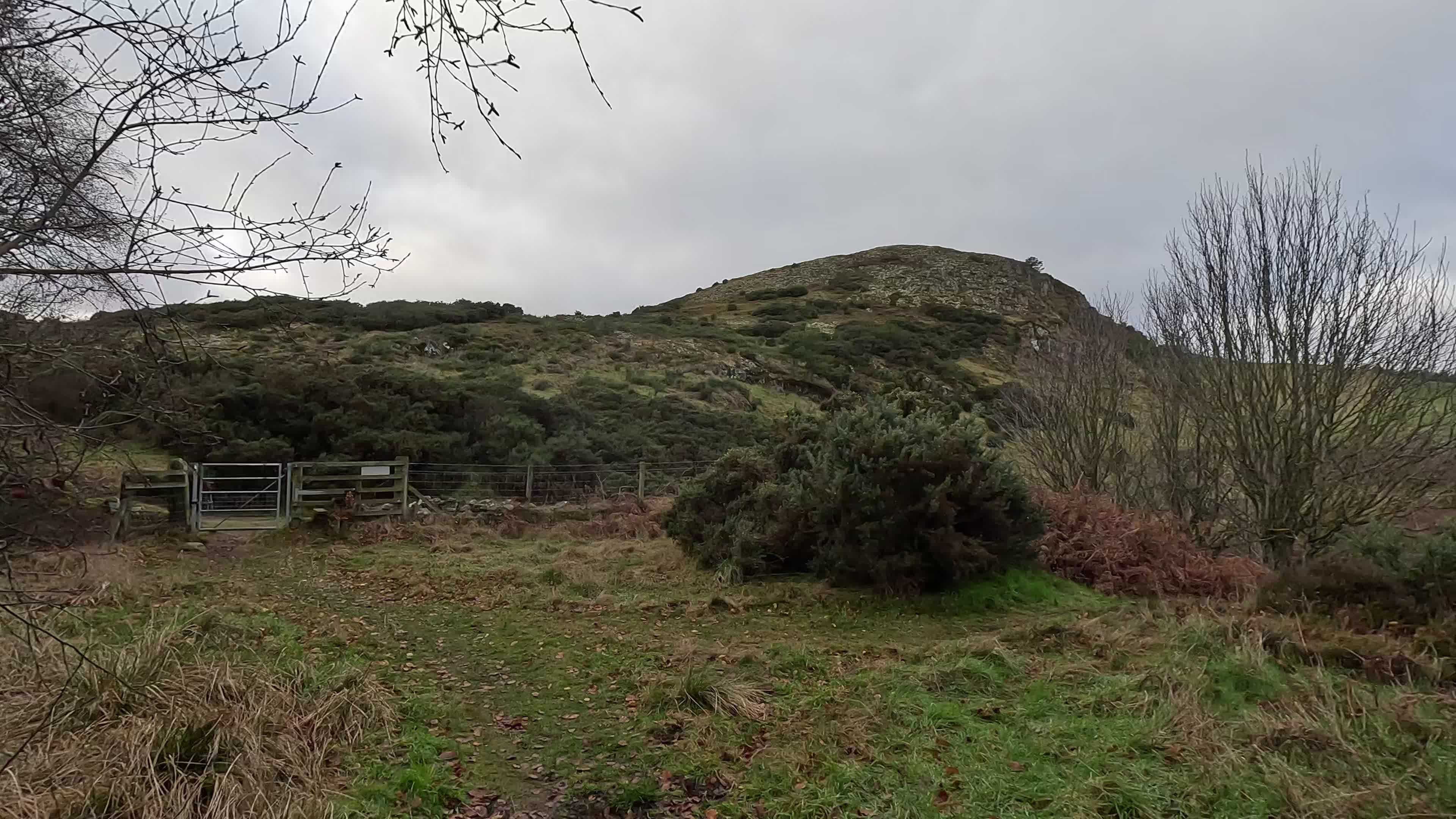 Serene Hillscape with Rustic Gate in Early Spring Free Stock Video ...