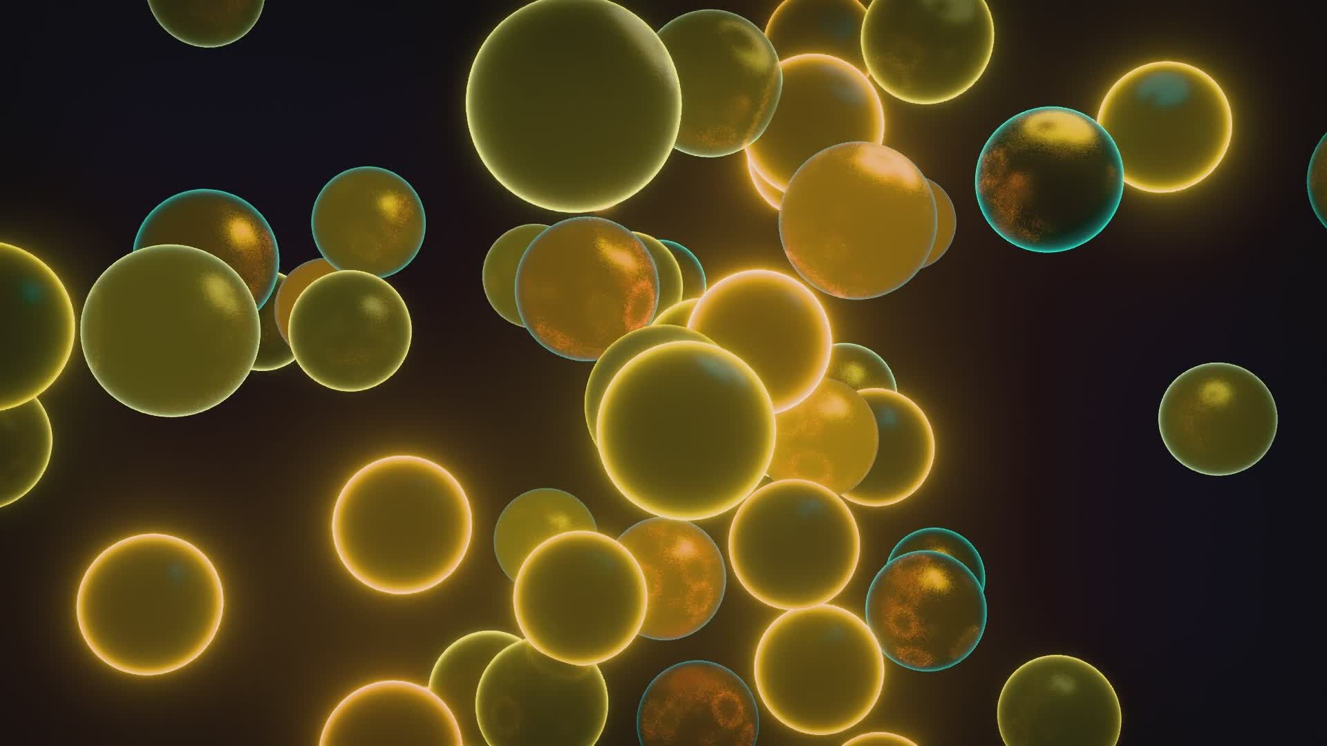 Abstract Glowing Spheres Particle Animation Free Stock Video Footage ...