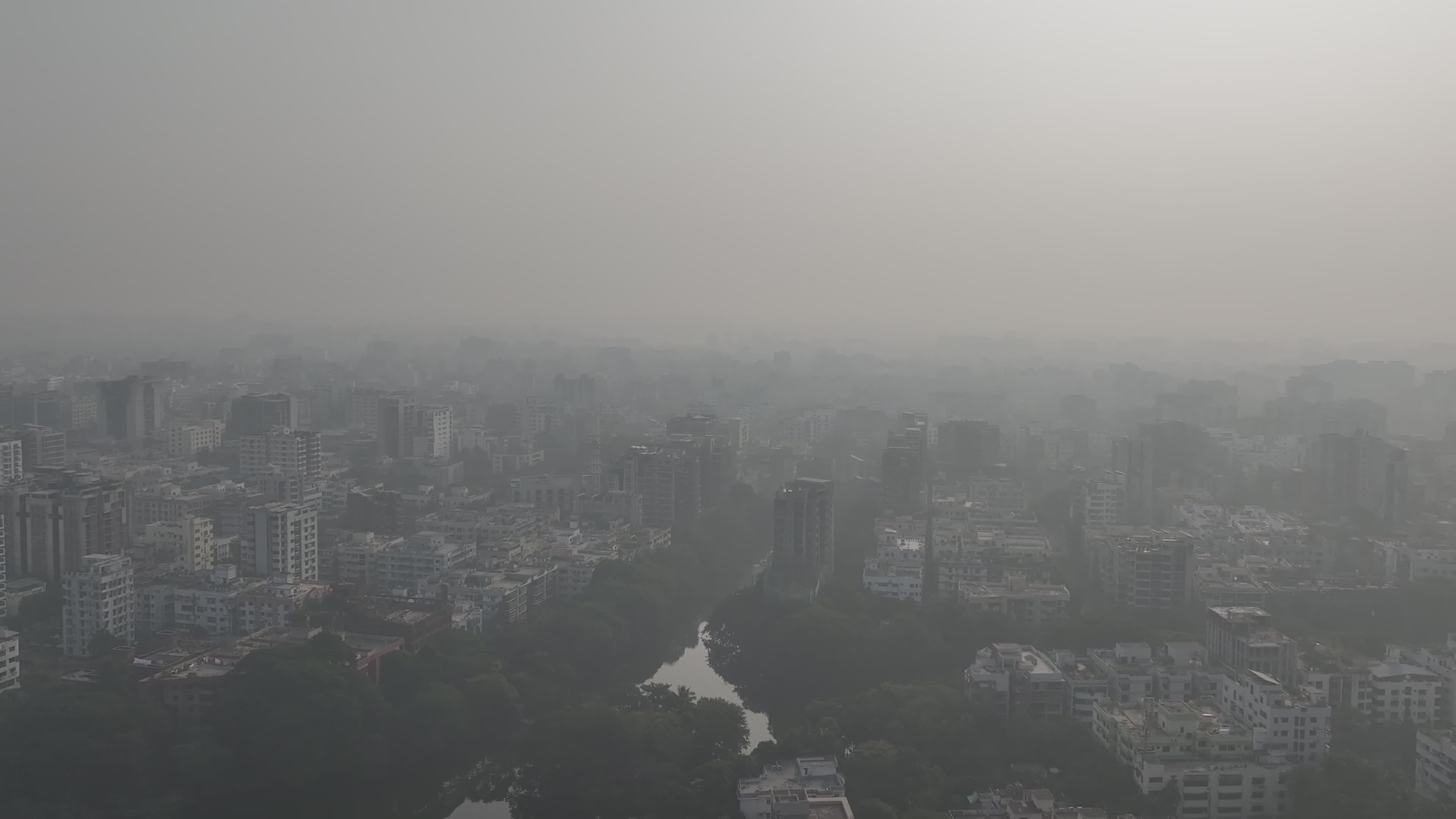 Aerial View of Dhaka City Smog at Daytime Free Stock Video Footage ...