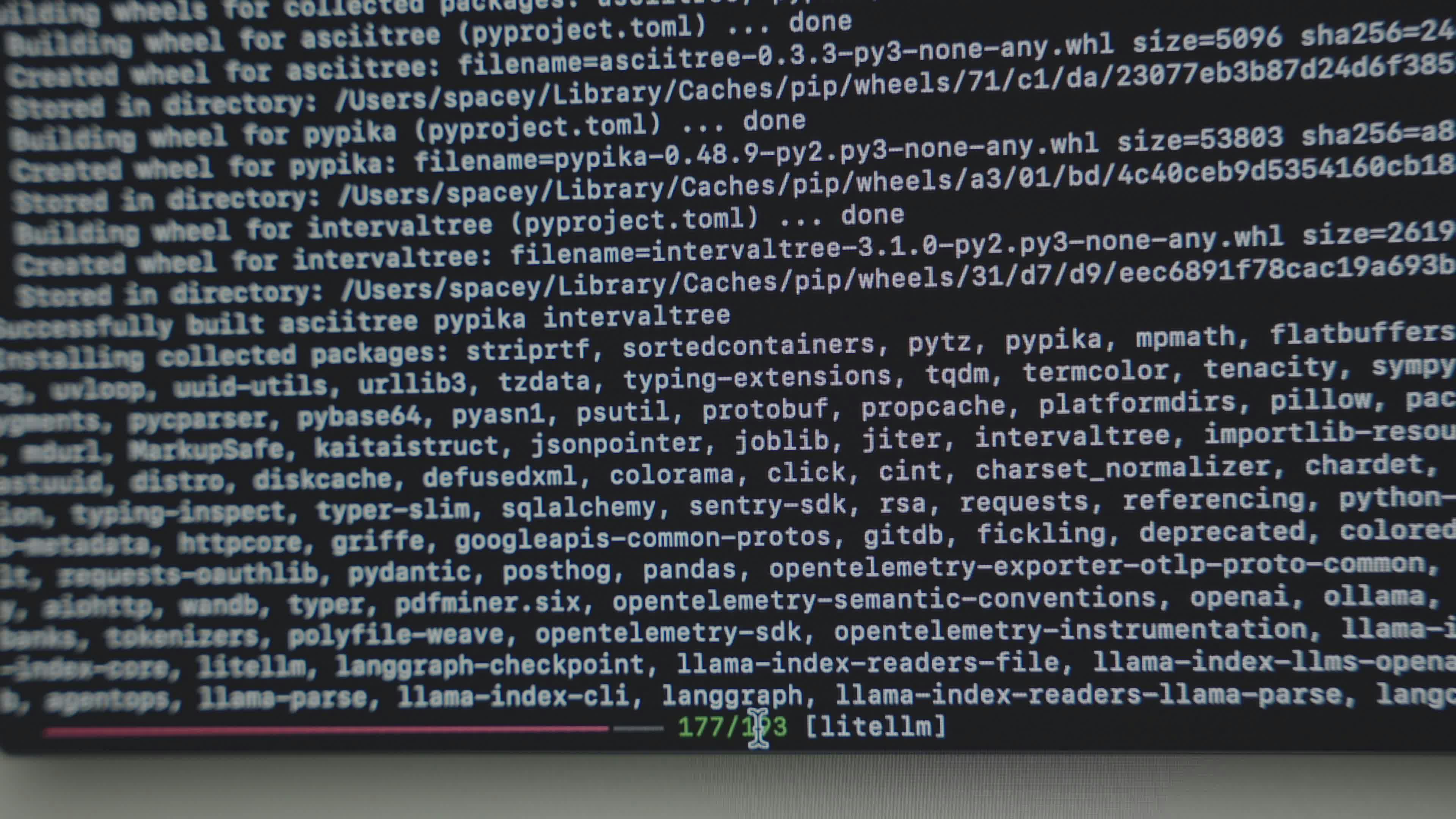 Terminal Screen with Python Package Installation Free Stock Video ...