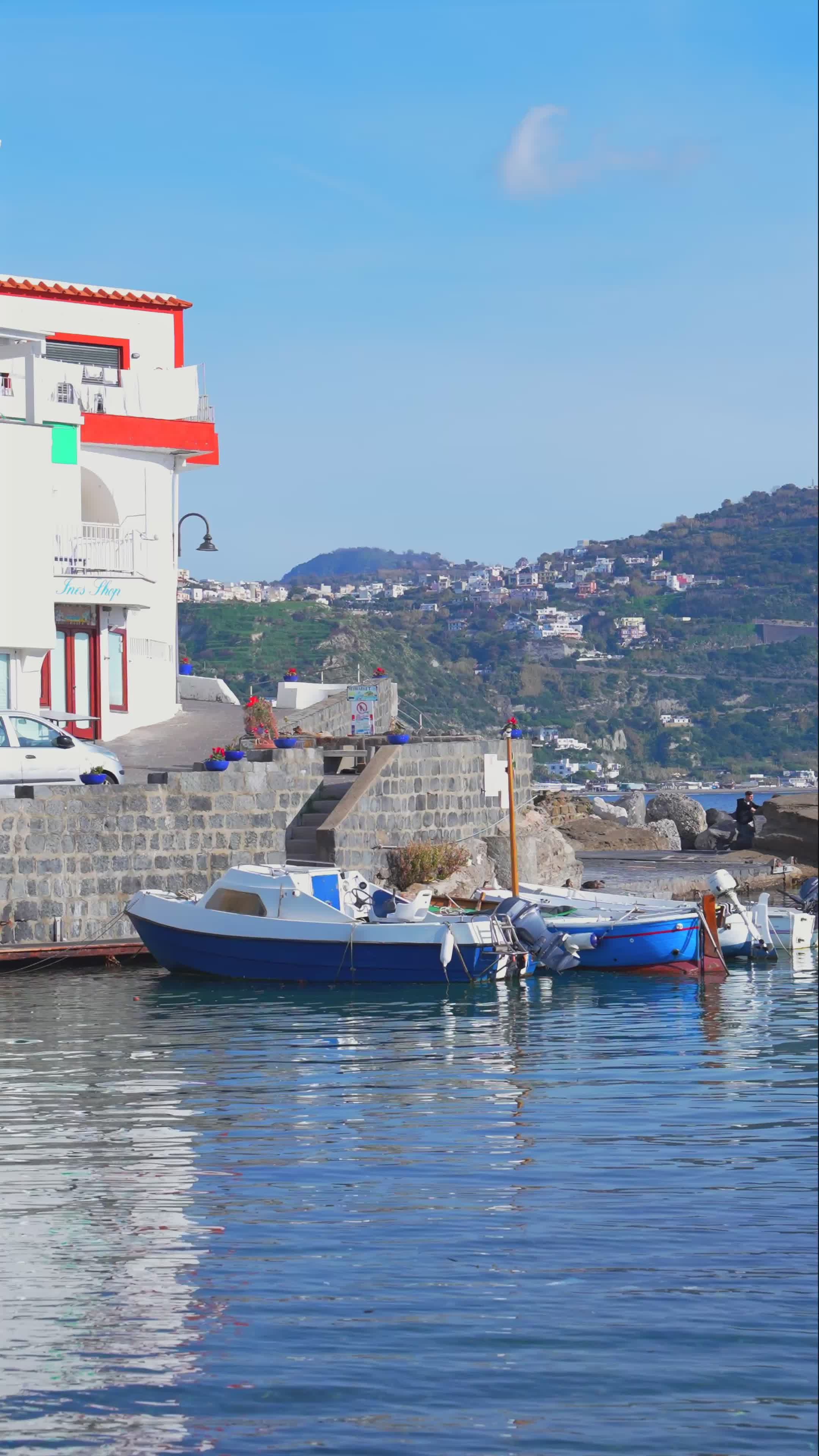 Scenic Mediterranean Seaside Boat Dock Free Stock Video Footage ...